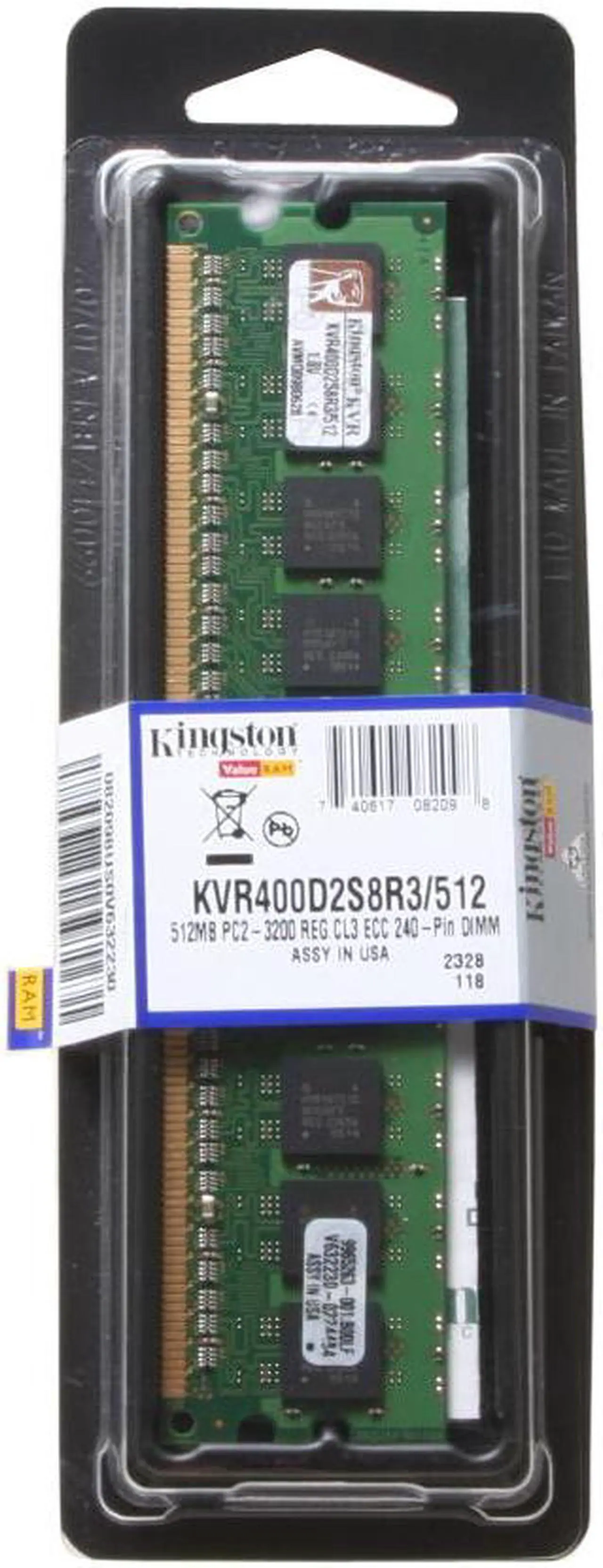Kingston 512MB ECC Registered DDR2 400 (PC2 3200) Server Memory Model ...