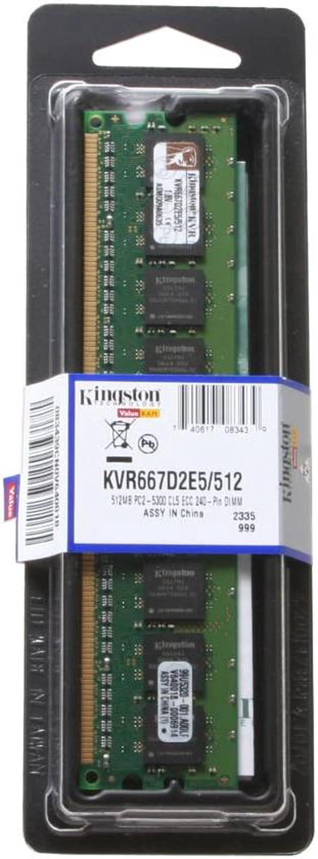 Kingston 512MB ECC Unbuffered DDR2 667 (PC2 5300) Server Memory Model ...
