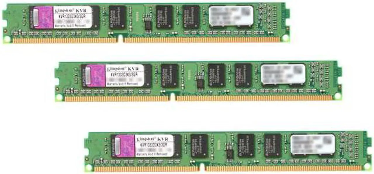 Kingston ValueRAM 3GB (3 x 1GB) DDR3 1333 (PC3 10666) Triple Channel ...