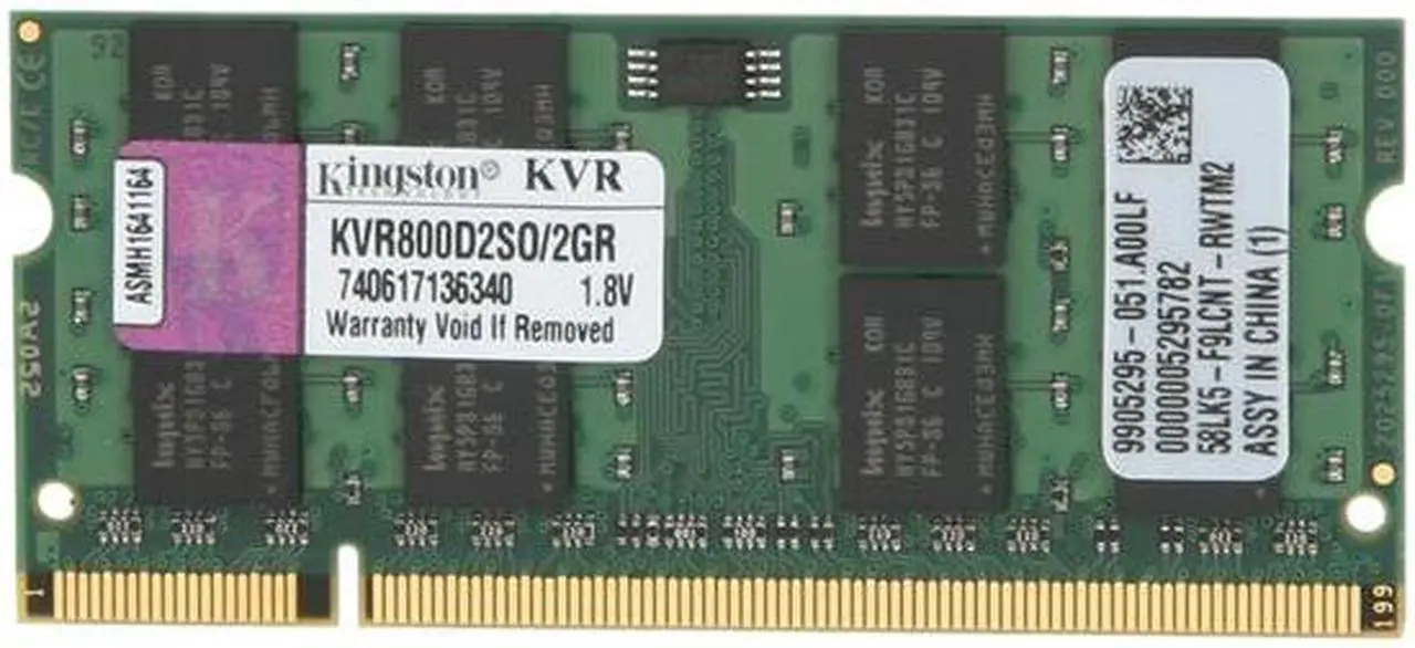 Kingston 2GB 200-Pin DDR2 SO-DIMM DDR2 800 (PC2 6400) Laptop Memory ...