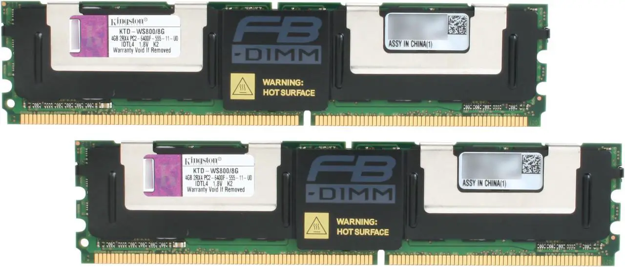 Kingston 8GB (2 x 4GB) 240-Pin DDR2 SDRAM System Specific Memory ...
