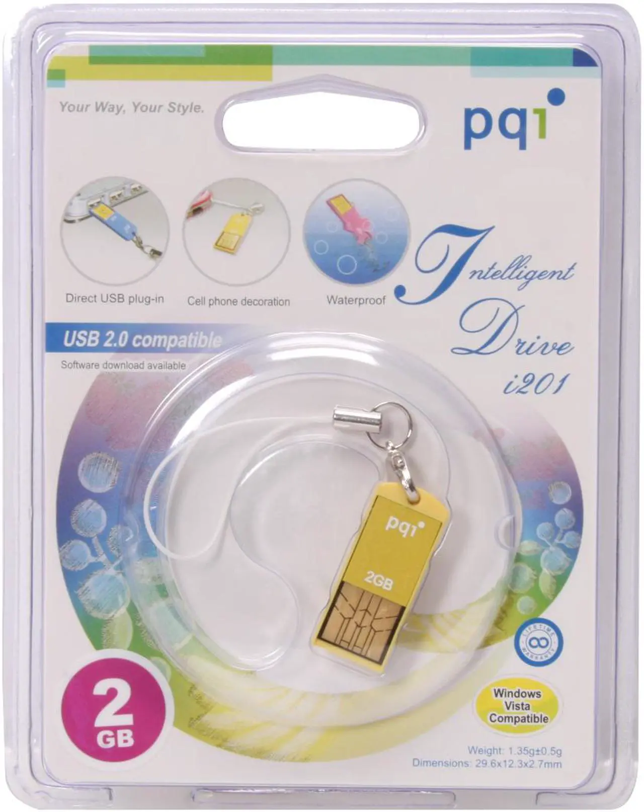 PQI i201 2GB Flash Drive (USB2.0 Portable) - Newegg.com