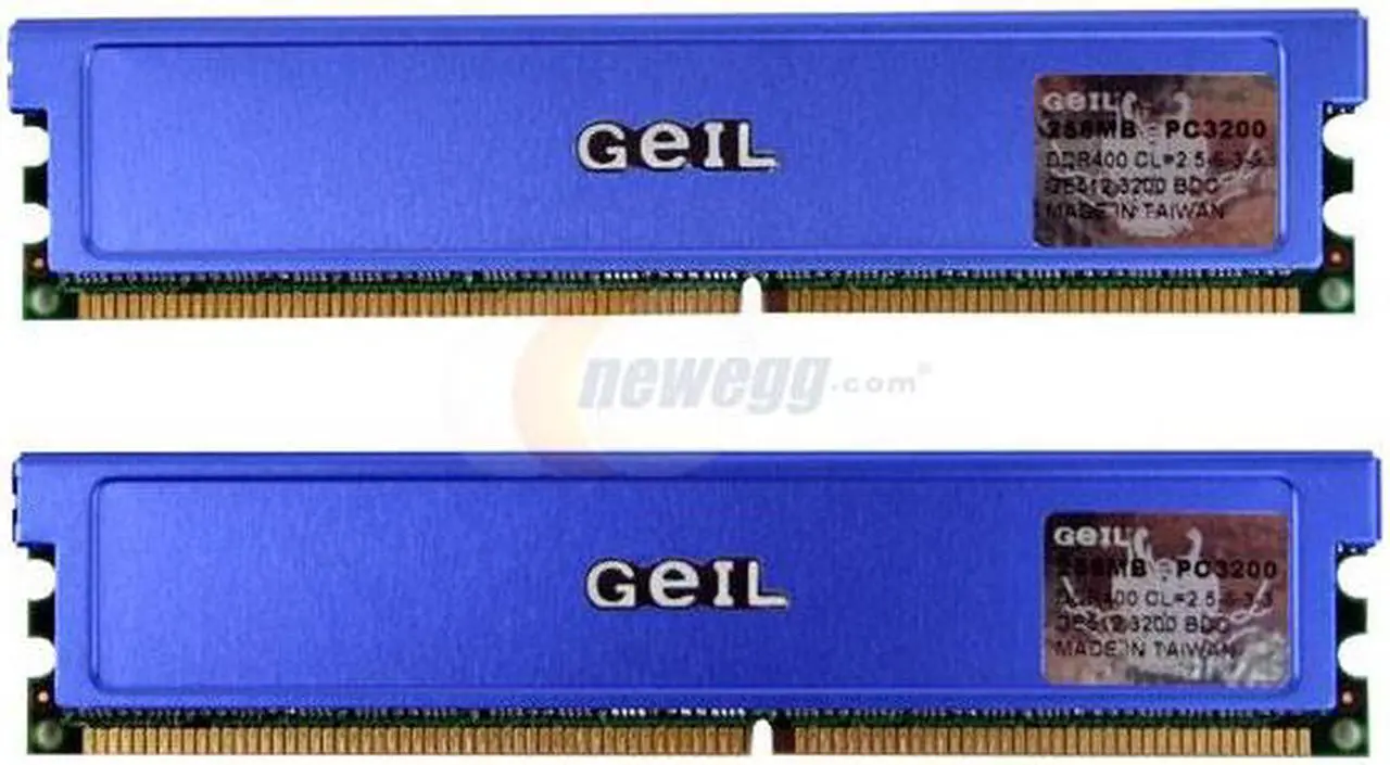 GeIL Value 512MB (2 x 256MB) DDR 400 (PC 3200) Dual Channel Kit System ...