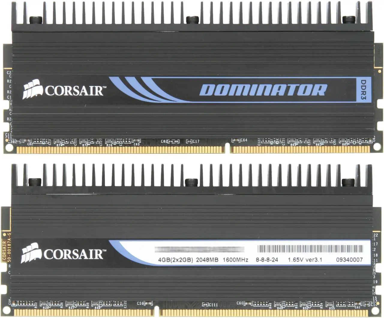 CORSAIR DOMINATOR 4GB (2 x 2GB) DDR3 1600 (PC3 12800) Desktop Memory ...