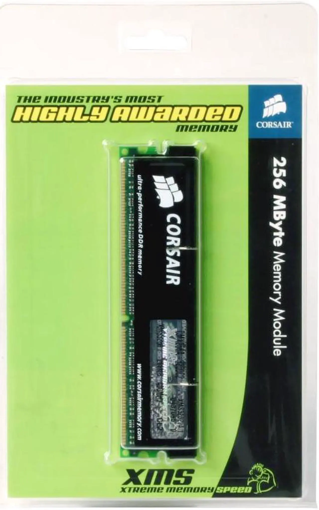 CORSAIR XMS 256MB DDR 400 (PC 3200) Desktop Memory Model CMX256A-3200C2 ...