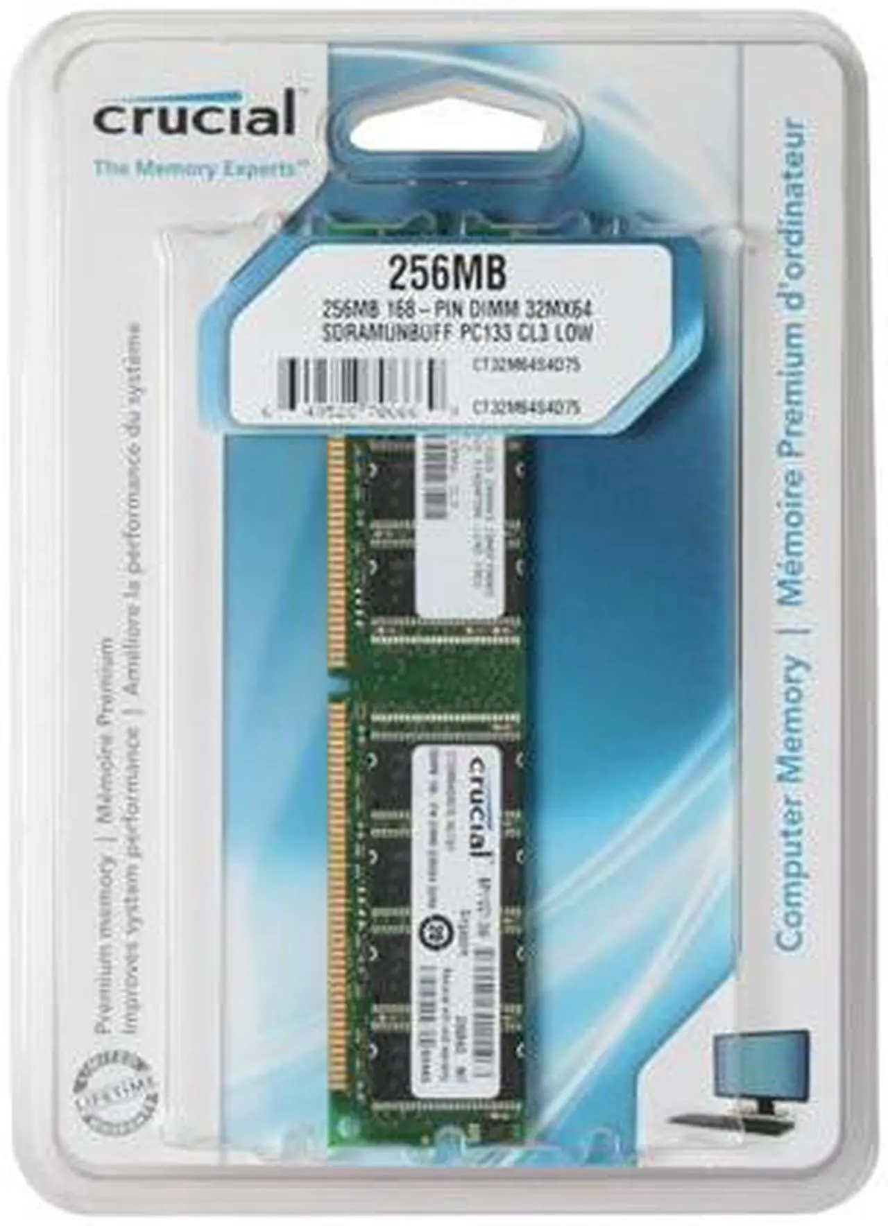 Crucial 256MB PC 133 Desktop Memory Model CT32M64S4D75 - Newegg.com