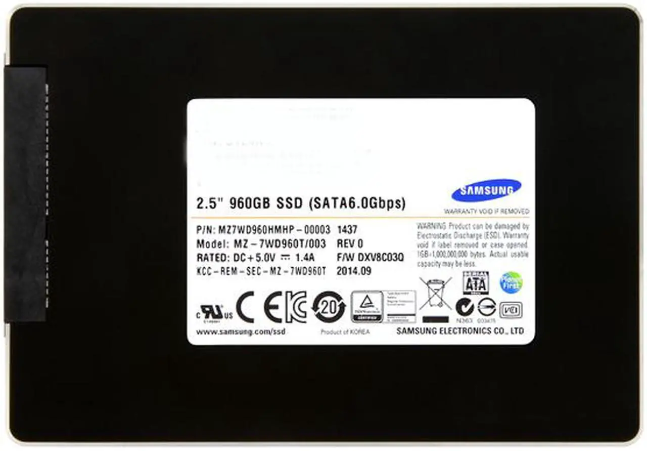 SAMSUNG Data Center Series SV843 2.5" 960GB SATA III V1 MLC VNAND ...