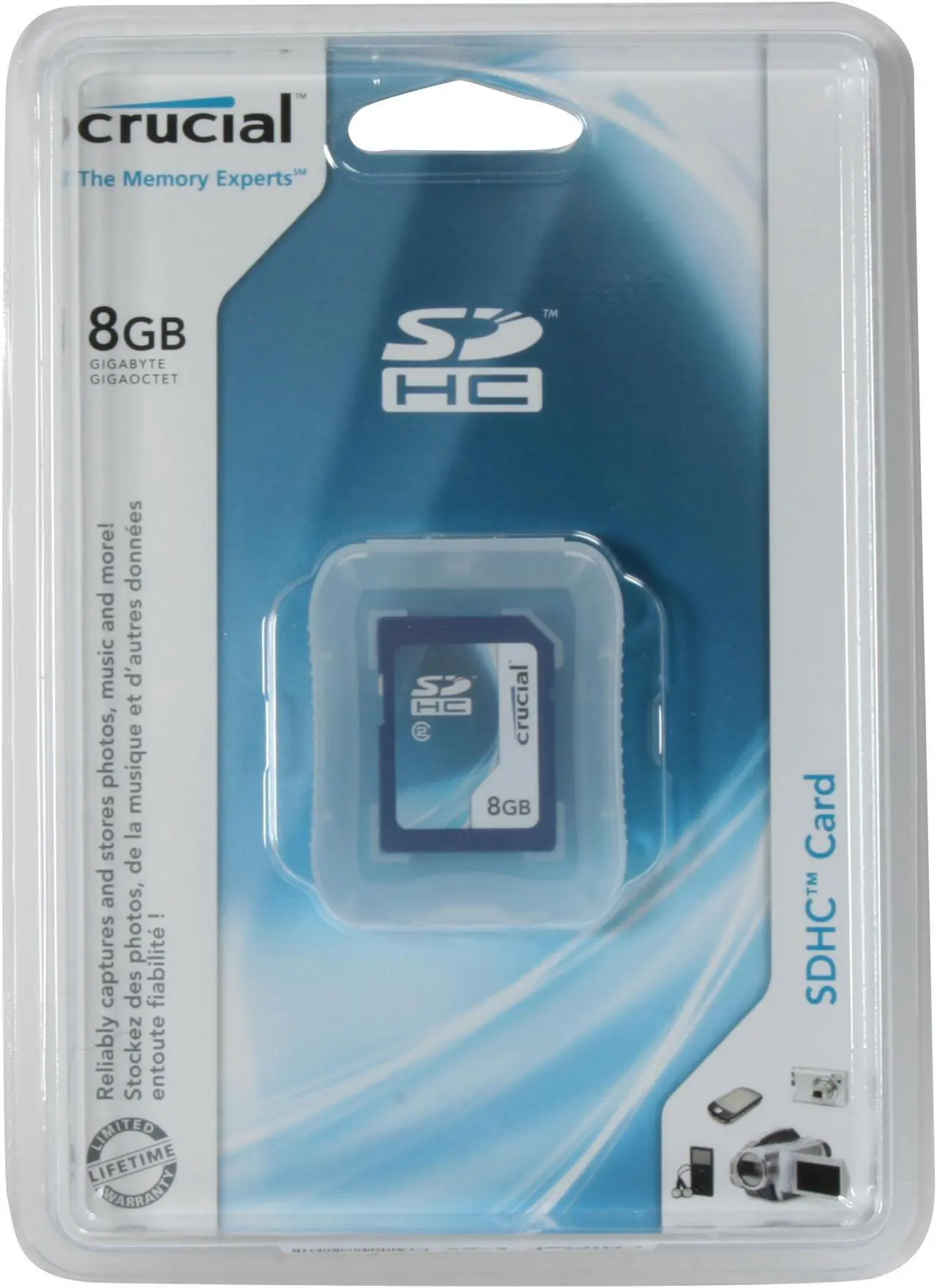 Crucial 8GB Secure Digital High-Capacity (SDHC) Flash Card Model ...