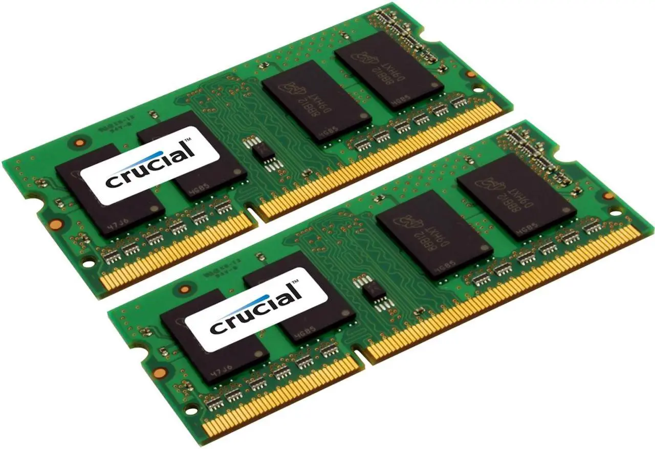 Crucial 4GB (2 x 2GB) 204-Pin DDR3 SO-DIMM DDR3 1066 (PC3 8500) Dual Channel Kit Laptop Memory ...