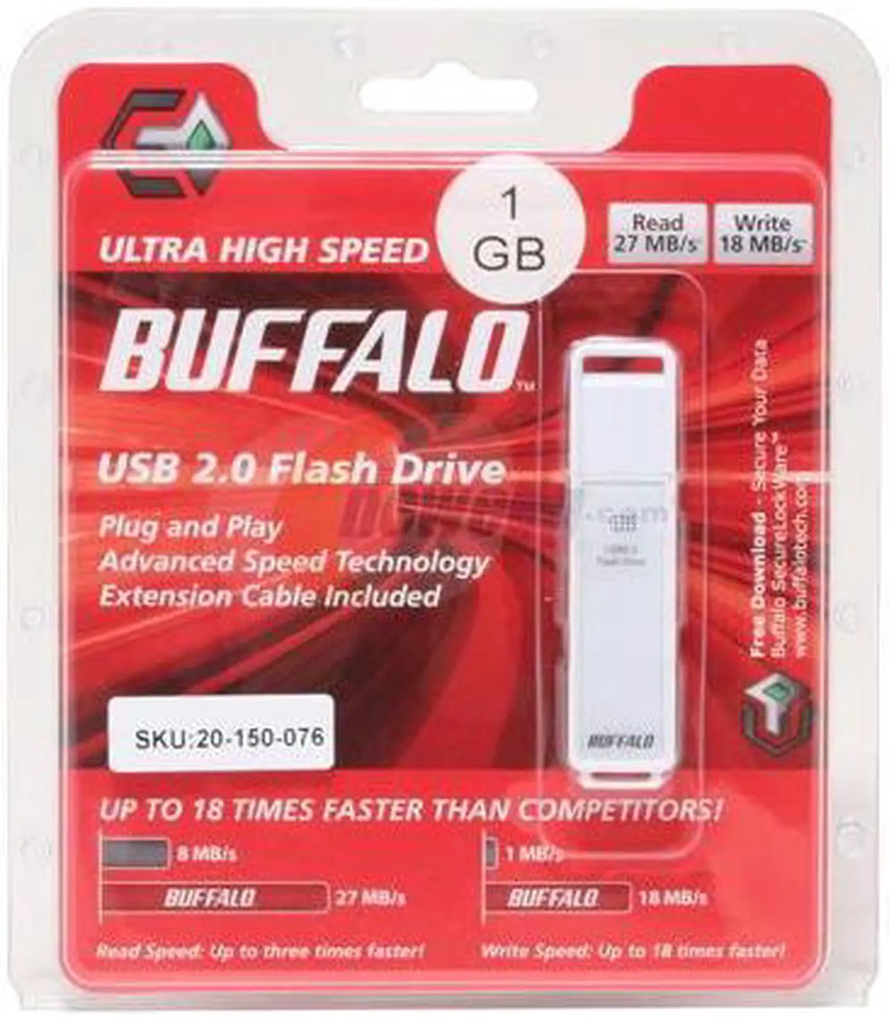 BUFFALO 1GB Flash Drive (USB2.0 Portable) - Newegg.com