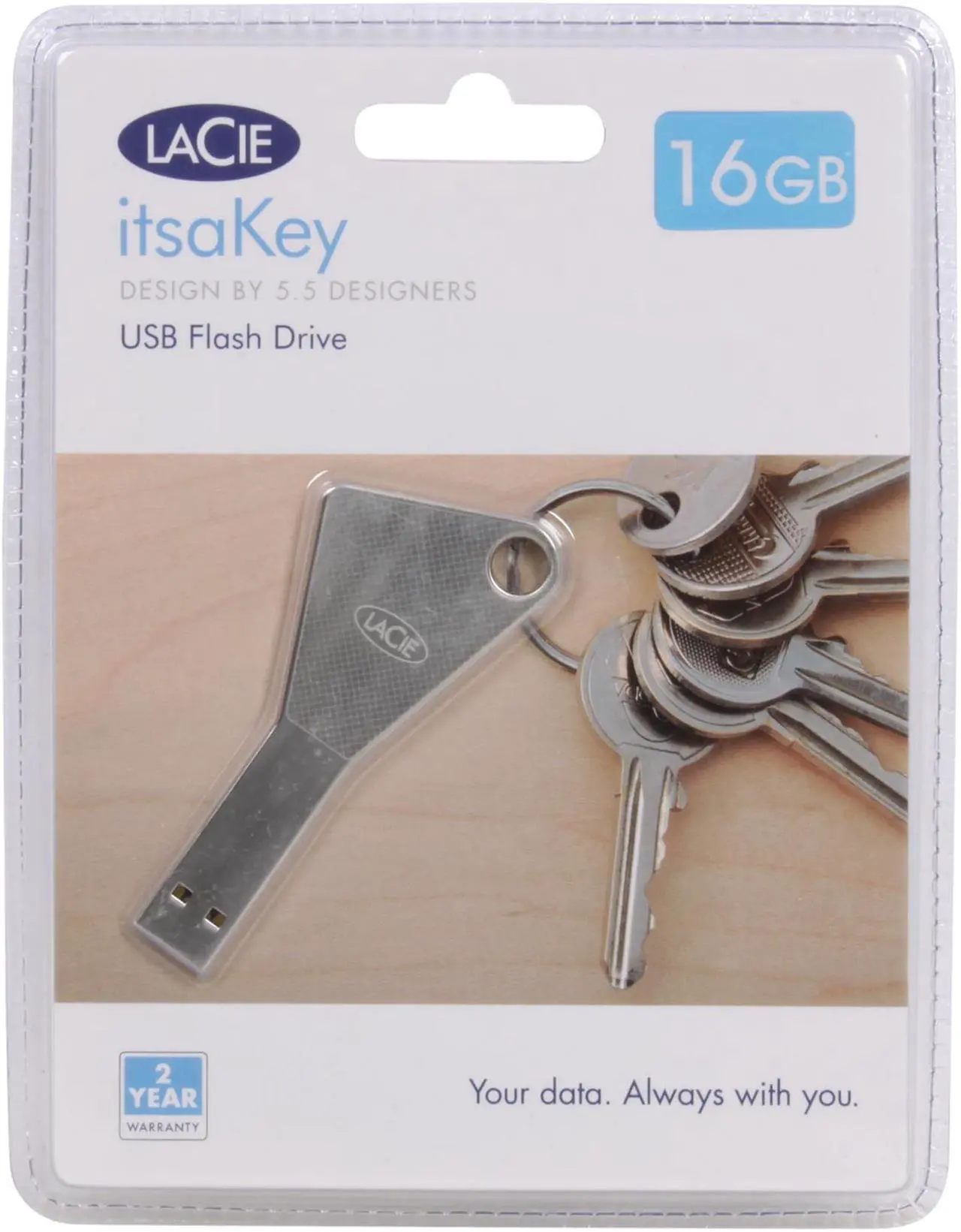 LaCie itsaKey 16GB USB 2.0 Flash Drive - Newegg.com