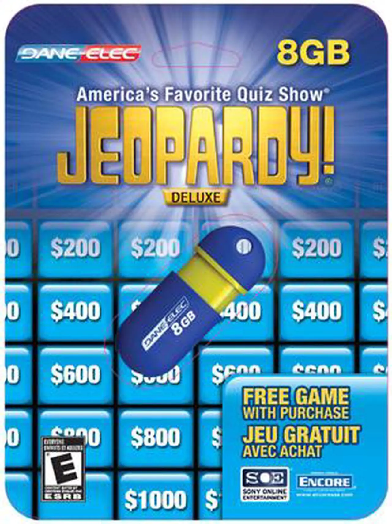 DANE-ELEC 8GB USB 2.0 Flash Drive with Jeopardy Game - Newegg.com