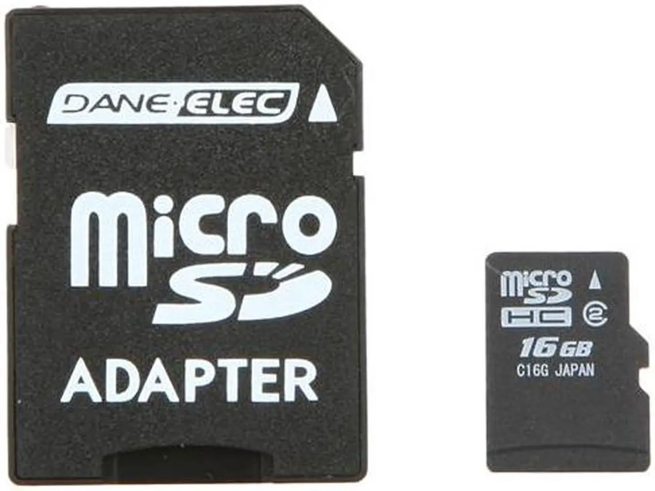 DANE-ELEC 16GB microSDHC Flash Card w/ SD Adapter Model DA-2IN1-16G-R ...