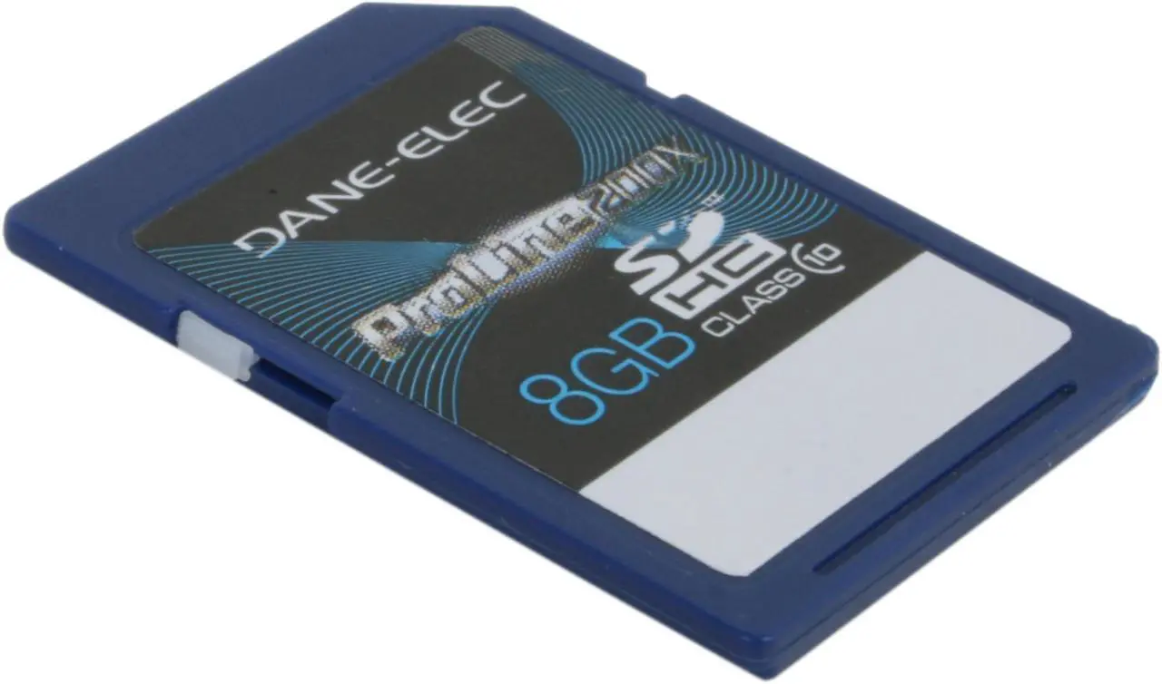 DANE-ELEC PRO 8GB Secure Digital High-Capacity (SDHC) Flash Card Model ...