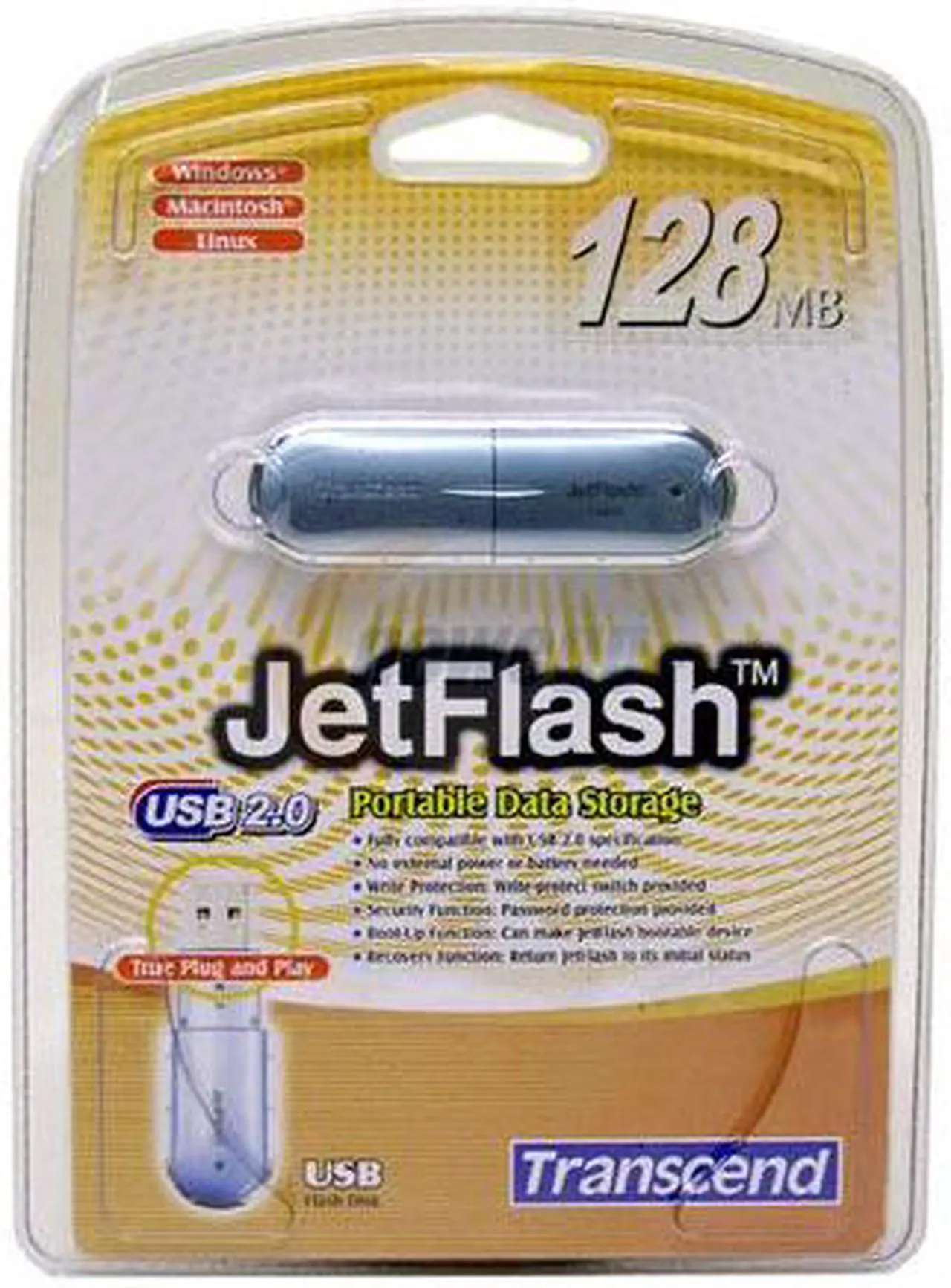 Transcend 128MB Flash Drive (USB2.0 Portable) - Newegg.com
