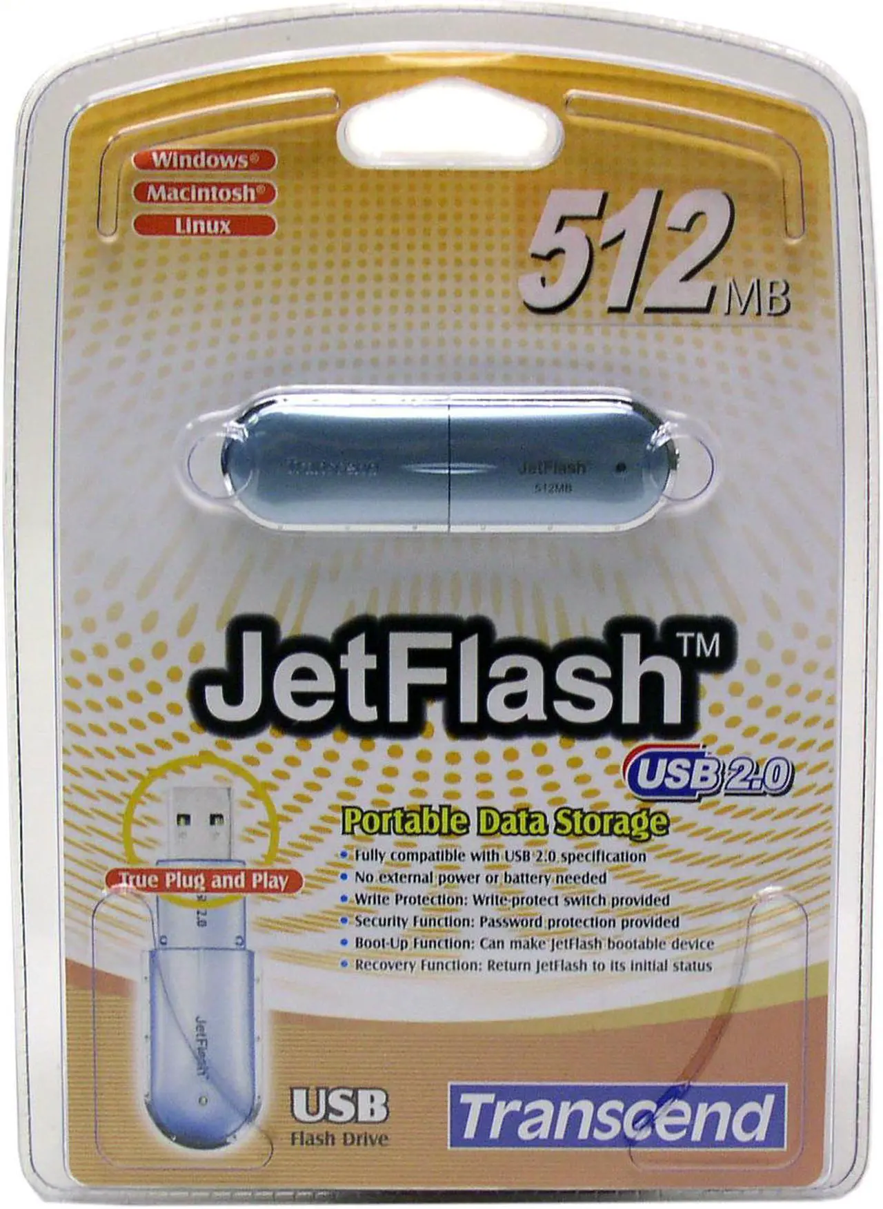 Transcend 512MB Flash Drive (USB2.0 Portable) - Newegg.com