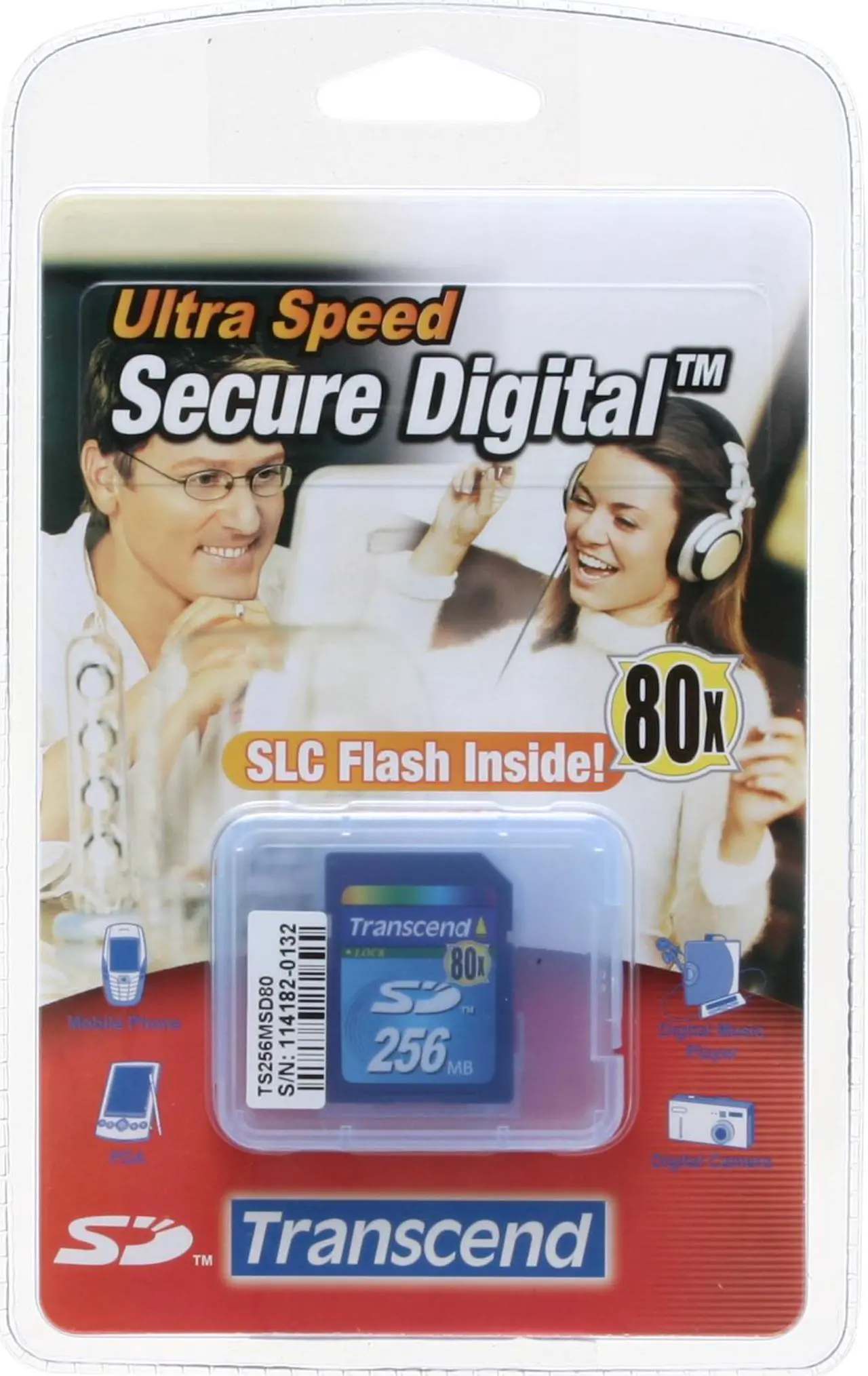 Transcend 256MB Secure Digital (SD) Flash Media Model TS256MSD80 - Newegg.com