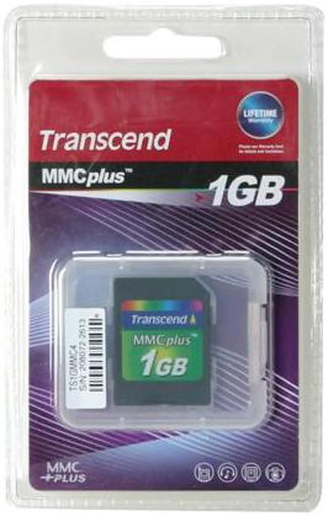 Transcend 1GB MultiMedia (MMC plus) Plus Flash Card Model TS1GMMC4 ...