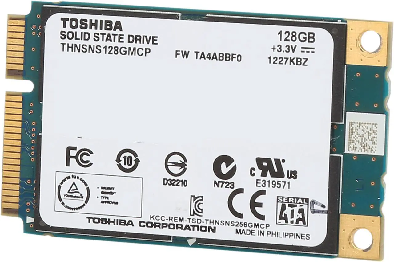 Open Box: TOSHIBA THNSNS128GMCP mSATA 128GB Internal Solid State Drive (SSD) - Newegg.com