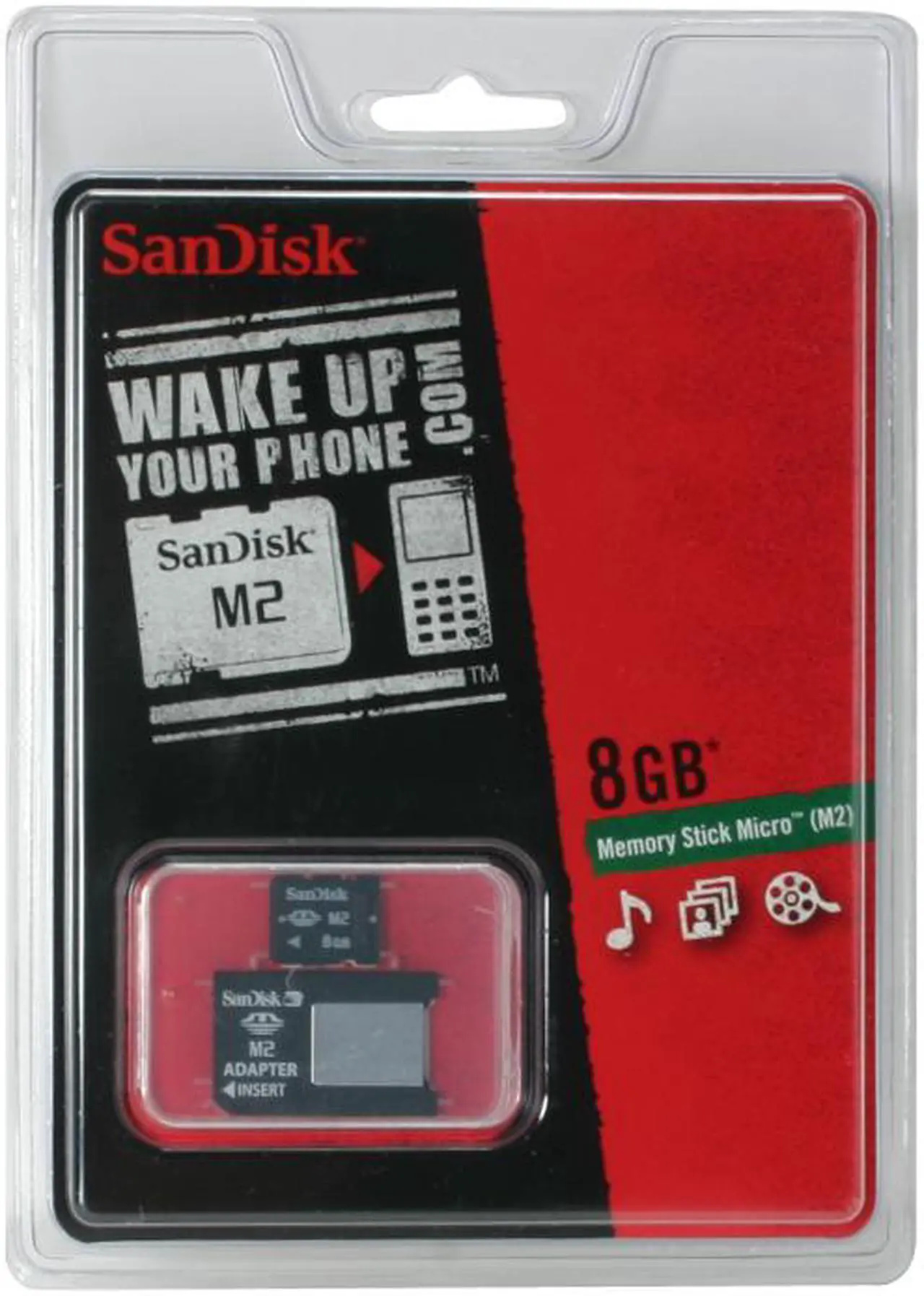 Open Box: SanDisk 8GB Memory Stick Micro (M2) Flash Card Model SDMSM2 ...