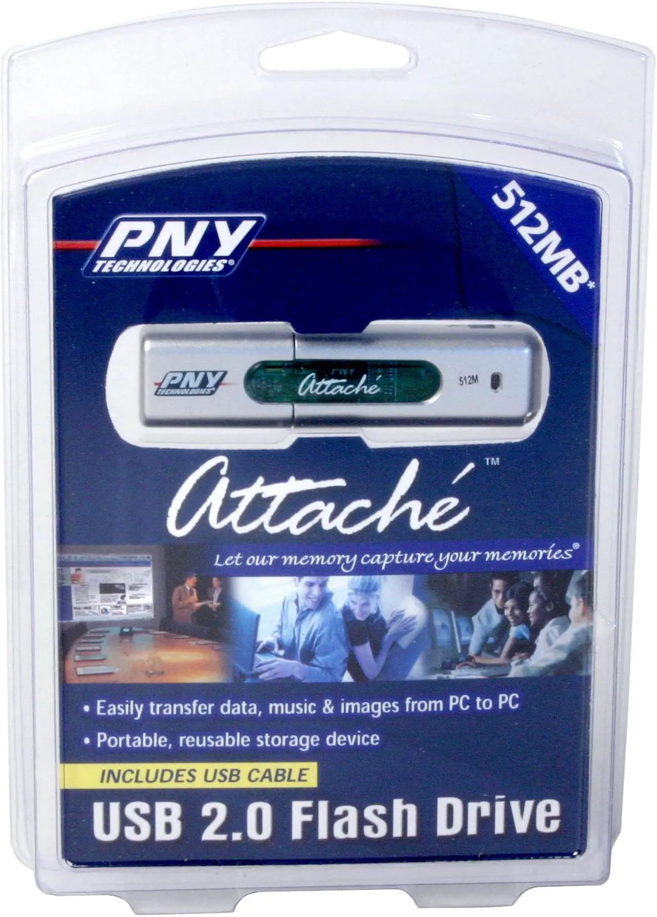 PNY Attaché 512MB Flash Drive (USB2.0 Portable) - Newegg.com