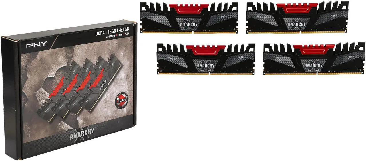 PNY Anarchy X 16GB (4 x 4GB) 288-Pin DDR4 SDRAM DDR4 2800 (PC4-22400 ...
