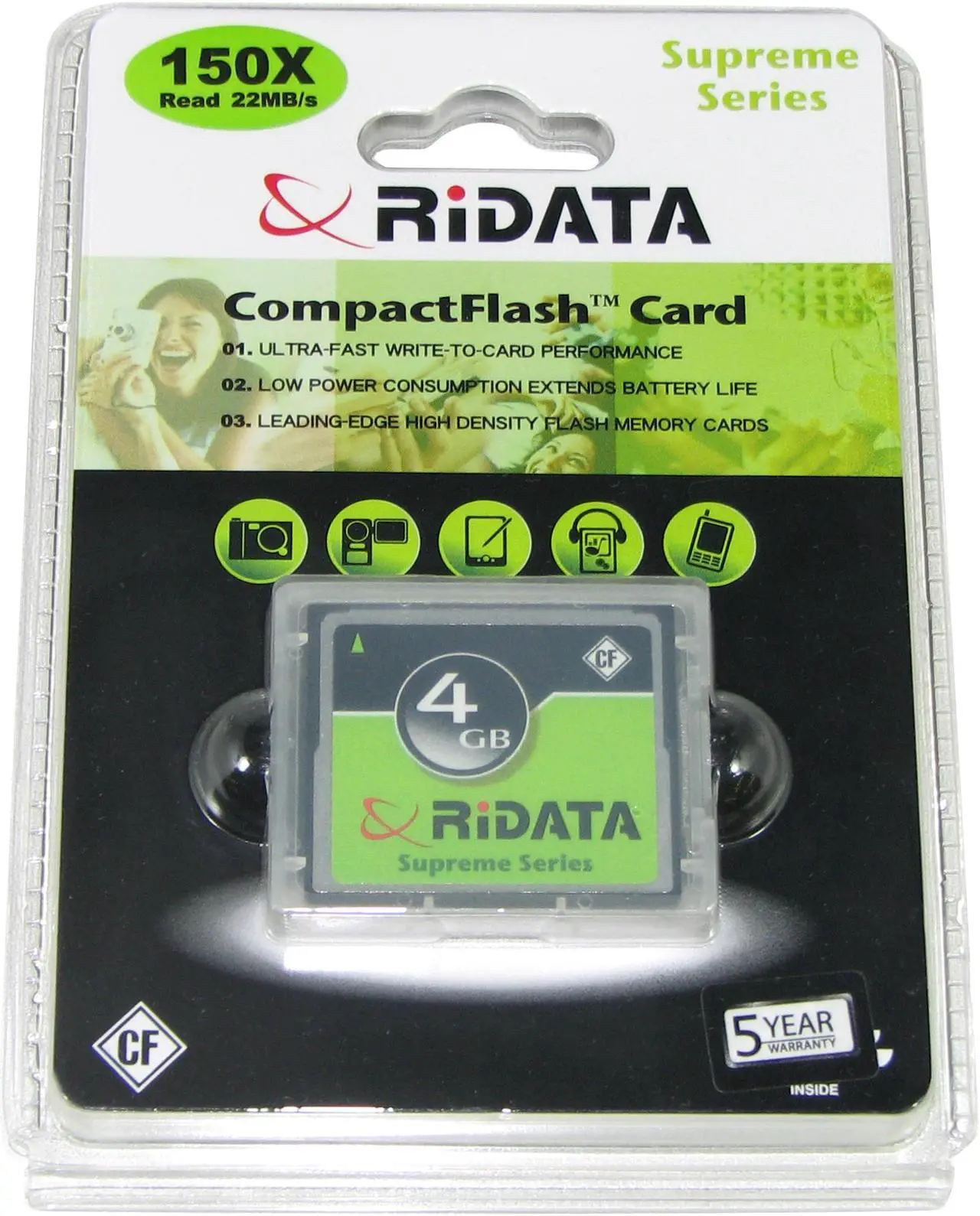 RiDATA Pro 4GB Compact Flash (CF) Flash Card Model CFR4G-SILV - Newegg.com