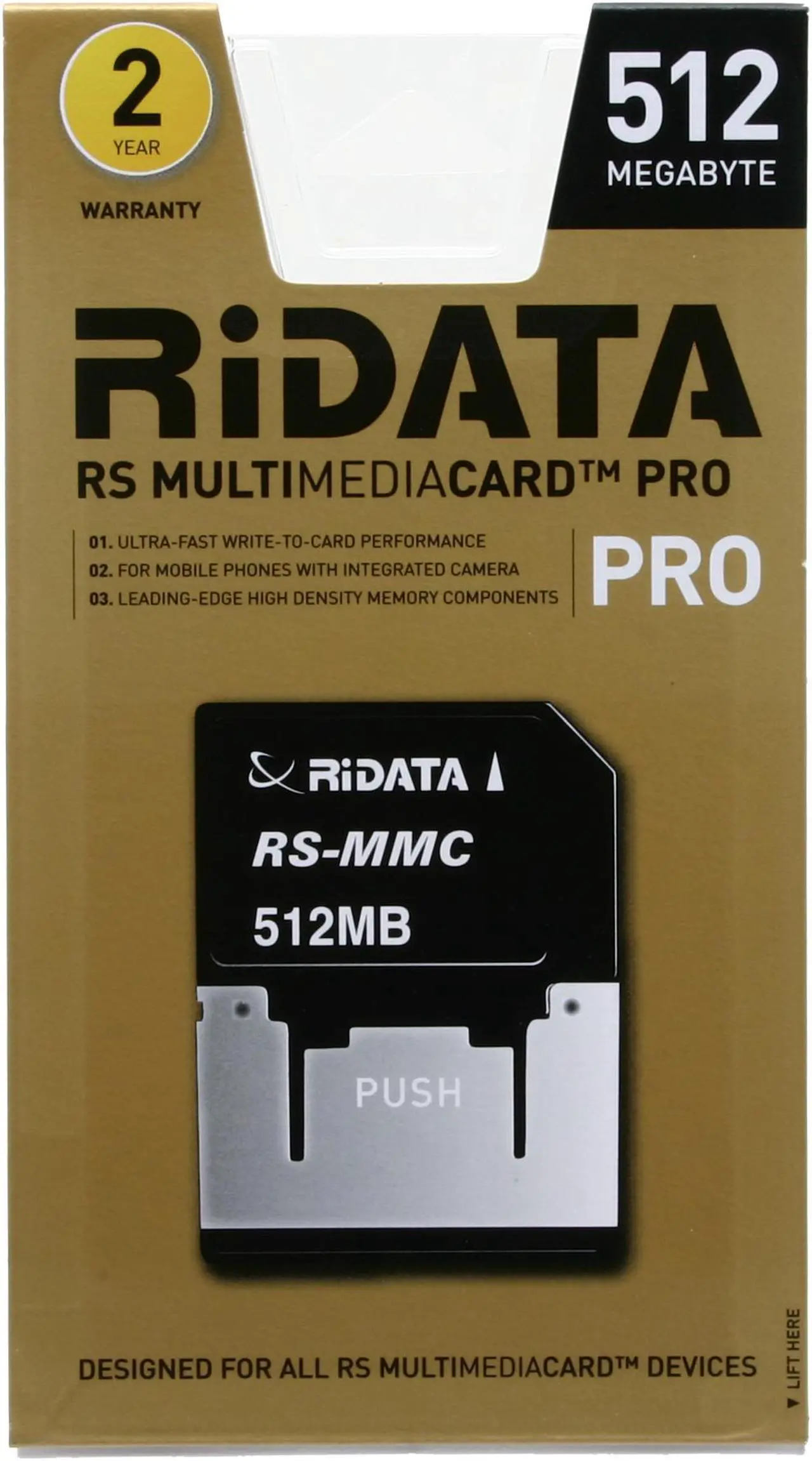 RiDATA PRO 512MB Reduced Size MultiMedia (RSMMC) Flash Media Model ...