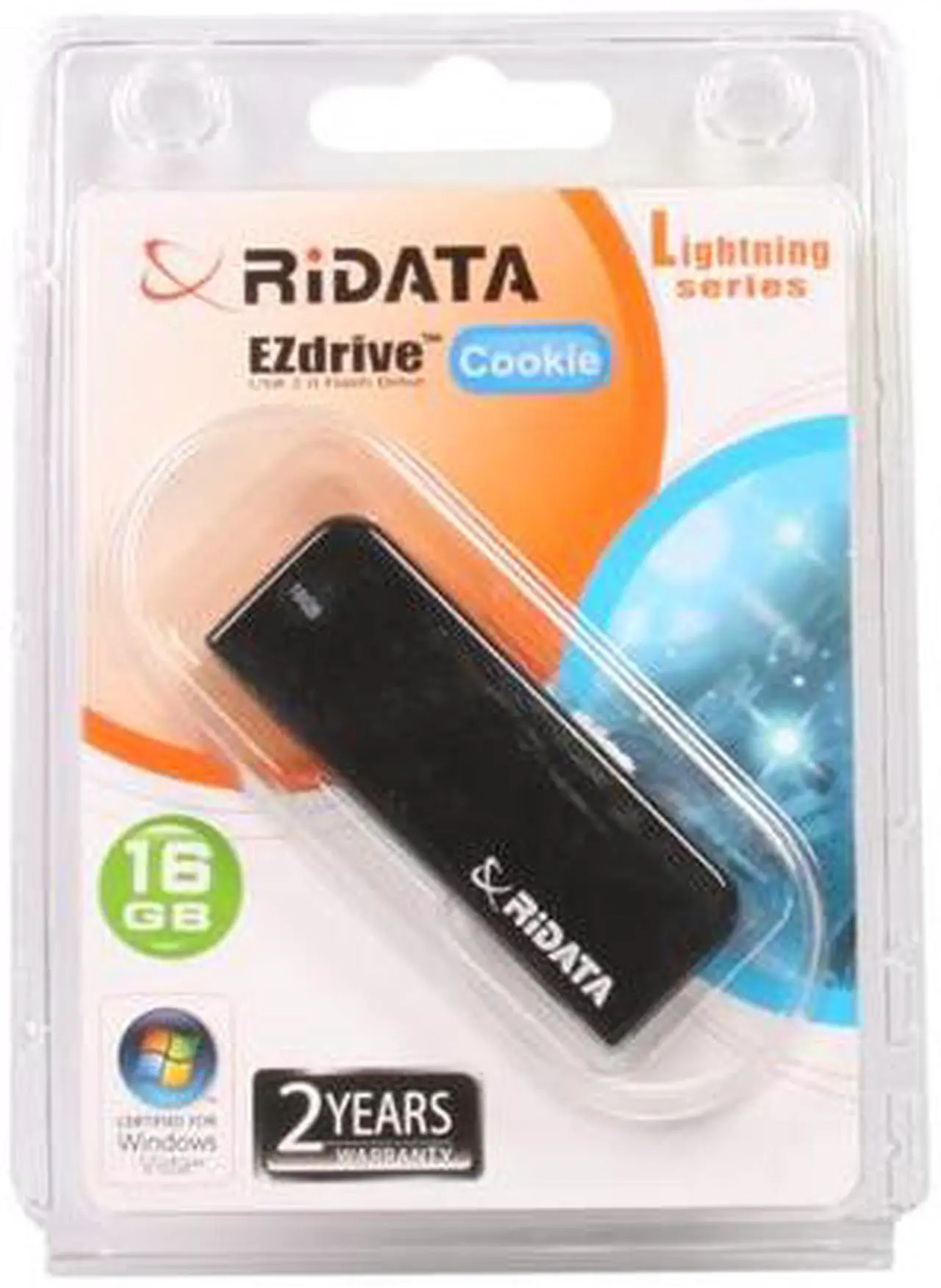 RiDATA EZ Cookie 16GB USB 2.0 Flash Drive (Sleek Black) - Newegg.com