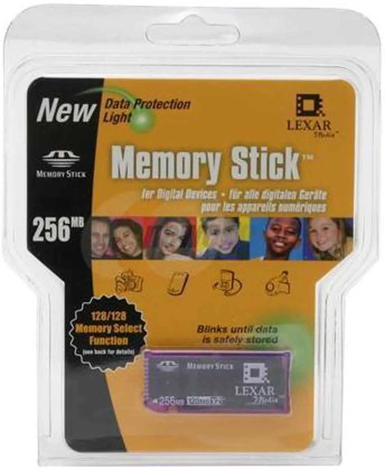 Open Box: Lexar 256MB (128MB x 2 ) Memory Stick (MS) Flash Media Model ...