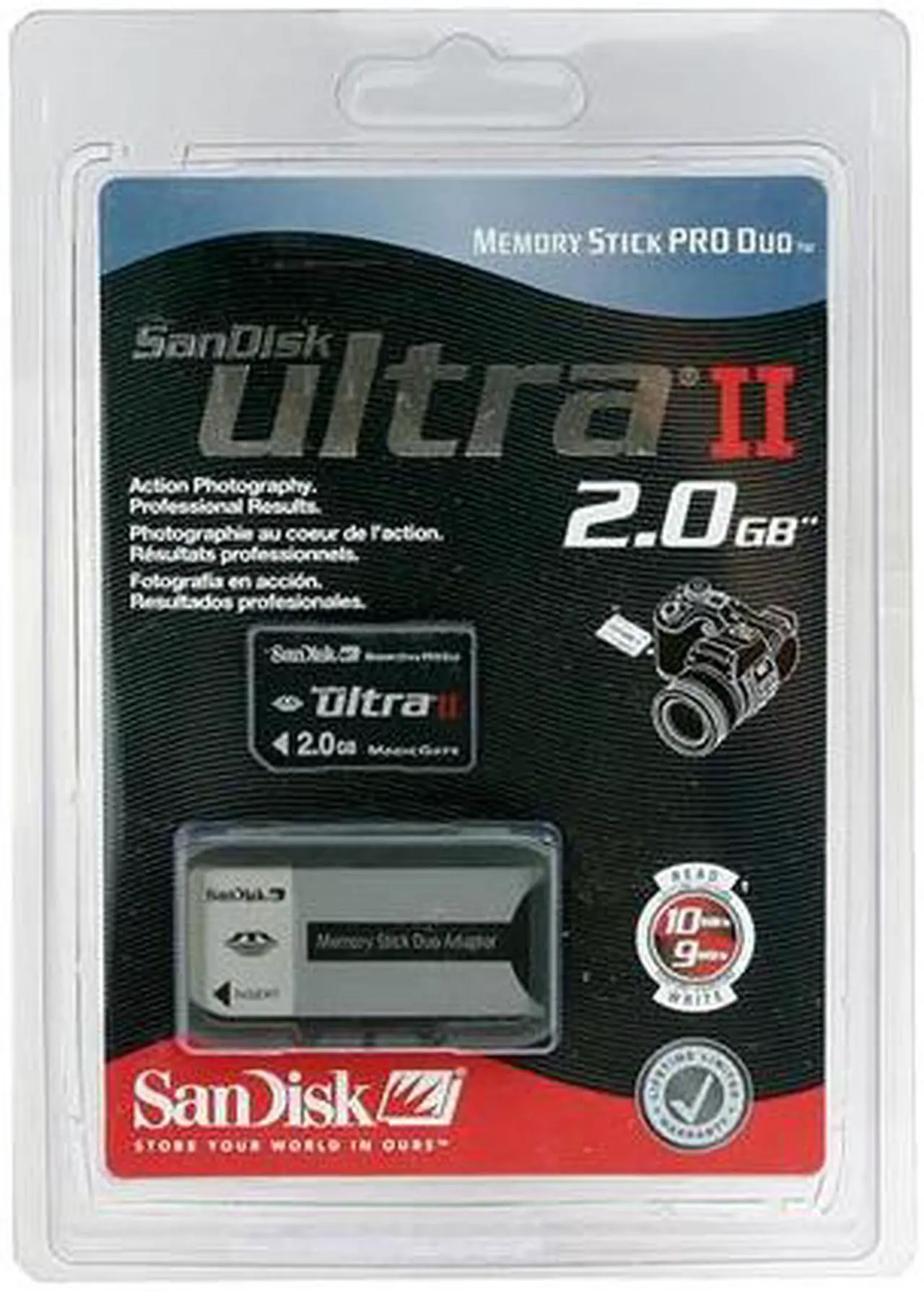 SanDisk Ultra II 2GB Memory Stick Pro Duo (MS Pro Duo) Flash Card Model ...