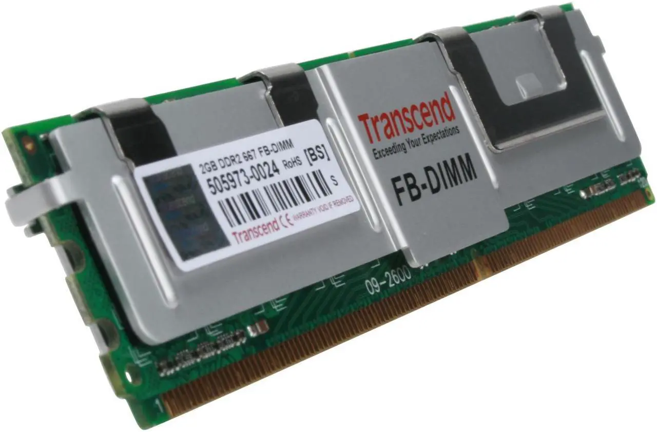 Transcend 2GB ECC Fully Buffered DDR2 667 (PC2 5300) Server Memory ...