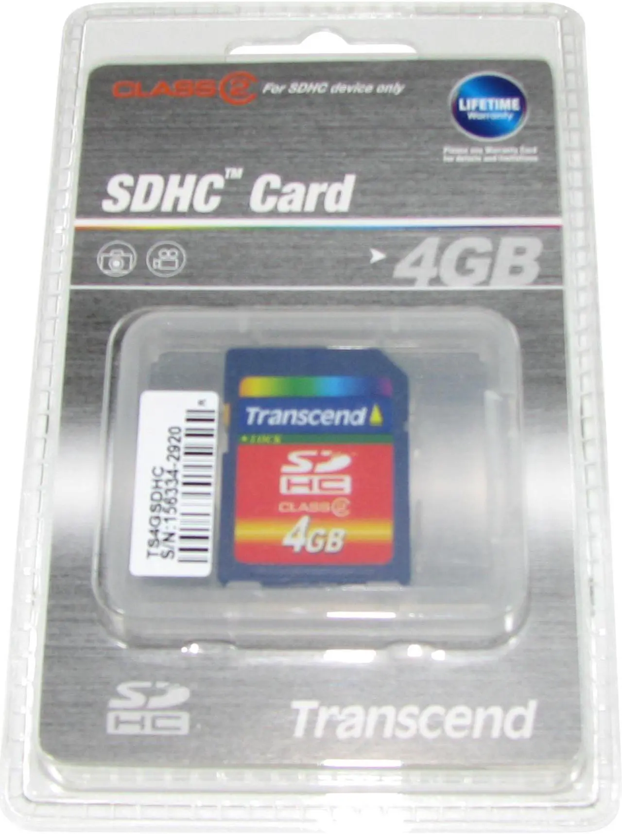 Transcend 4GB Secure Digital High-Capacity (SDHC) Flash Card Model TS4GSDHC - Newegg.com