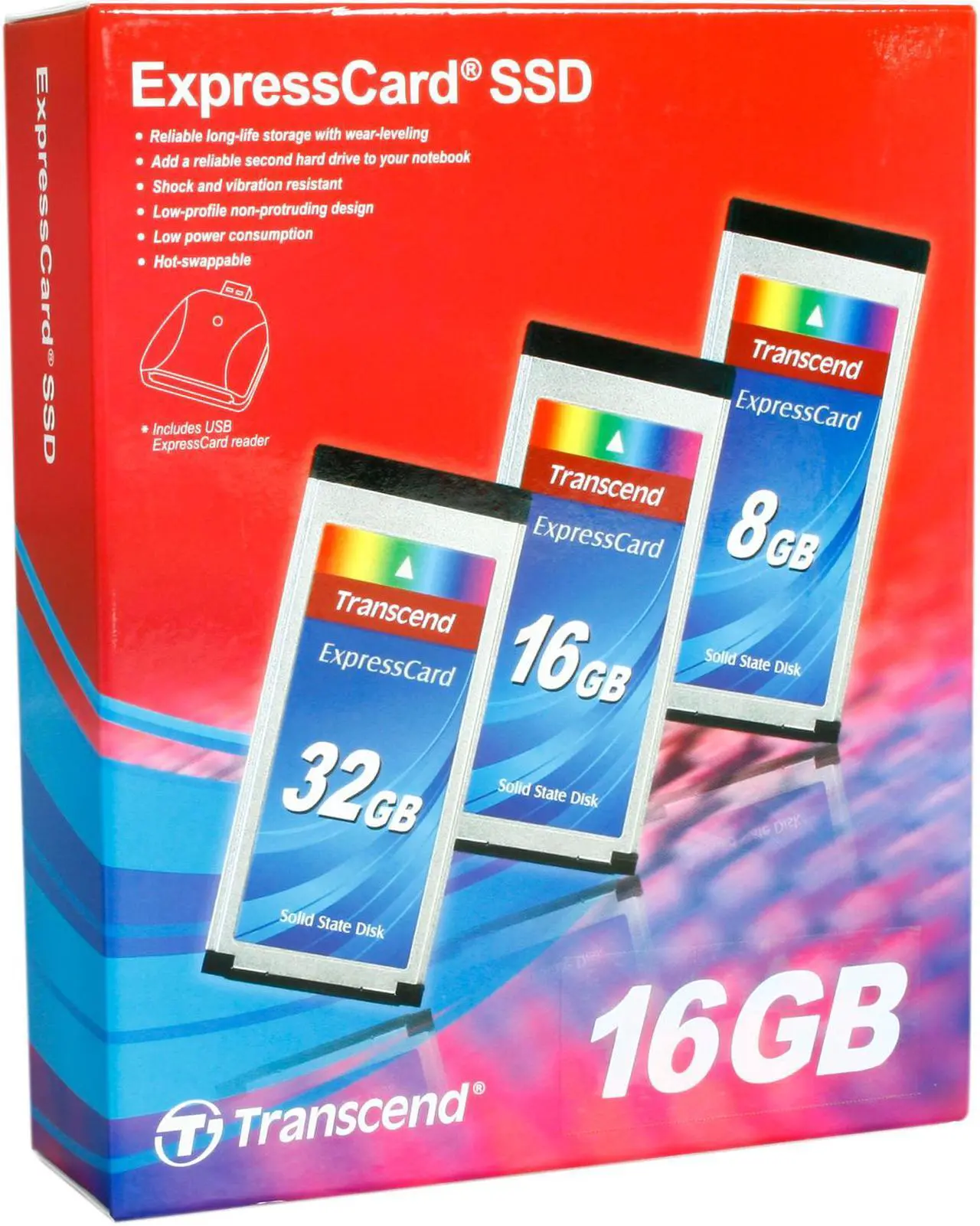 Transcend TS16GSSD34E-M ExpressCard/34 MLC Industrial Solid State Disk ...