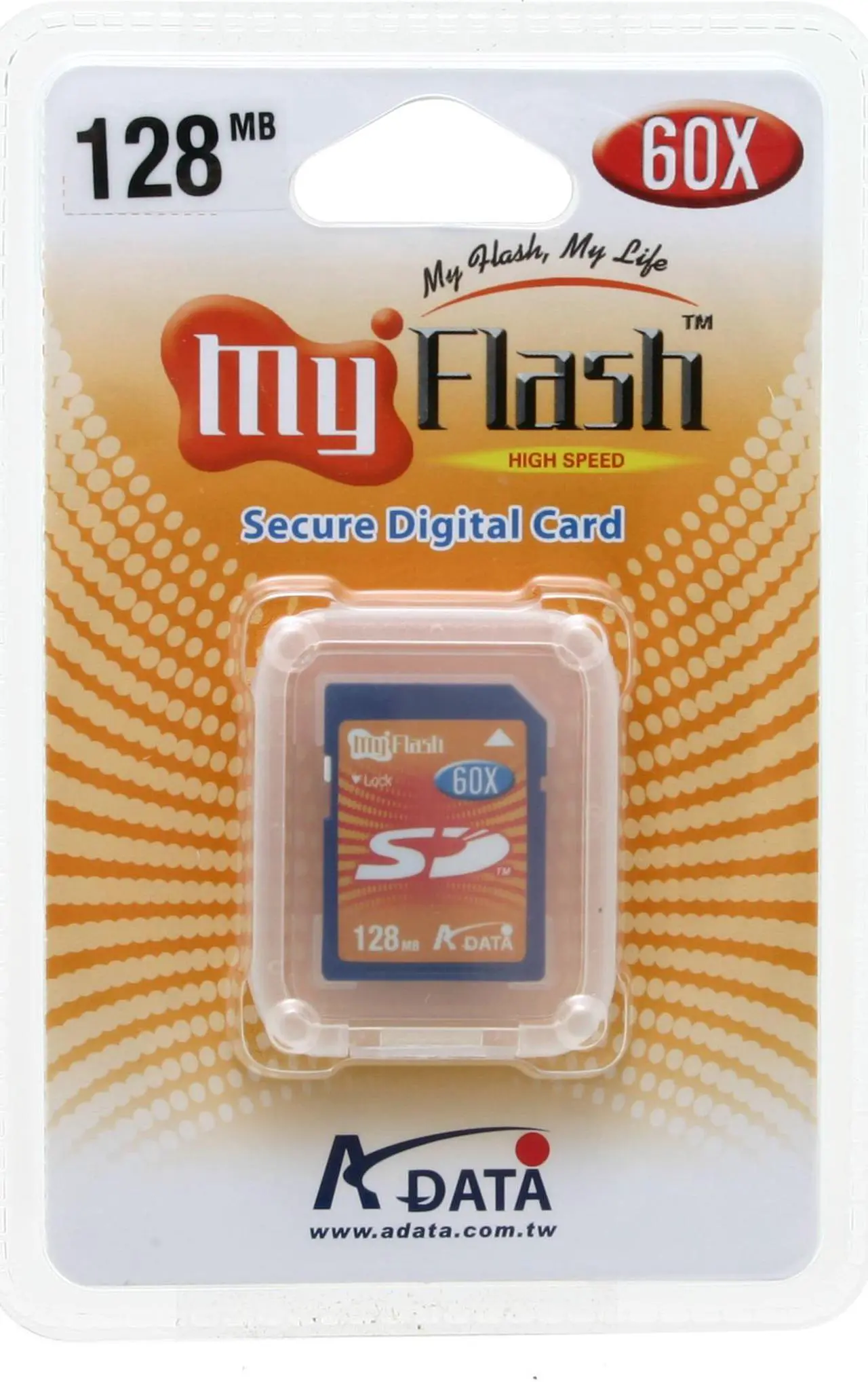 ADATA My Flash 128MB Secure Digital (SD) Flash Media Model A-DATA 128 ...
