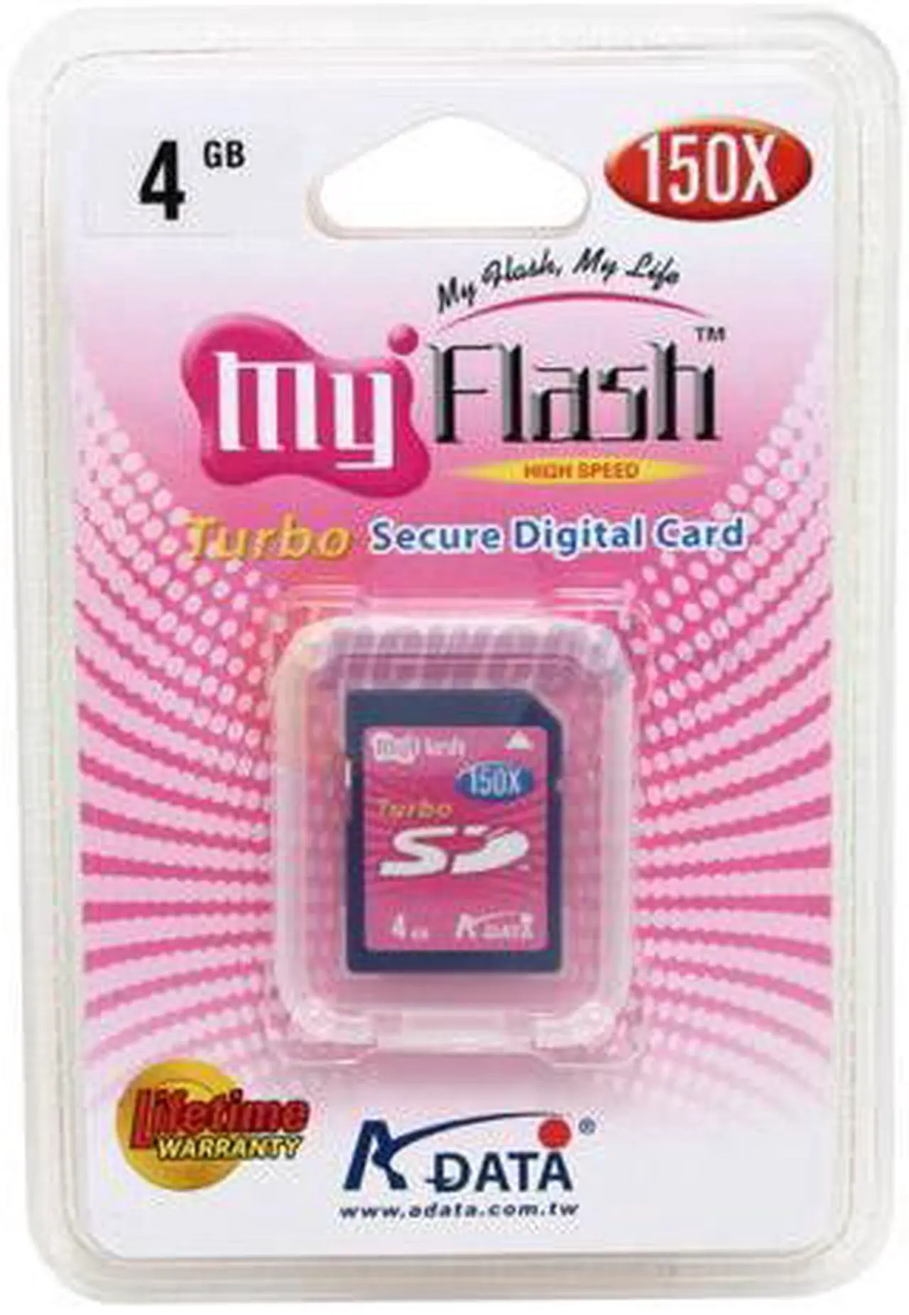 Open Box: ADATA Turbo 4GB Secure Digital (SD) Flash Card Model Turbo SD 150X 4G - Newegg.com