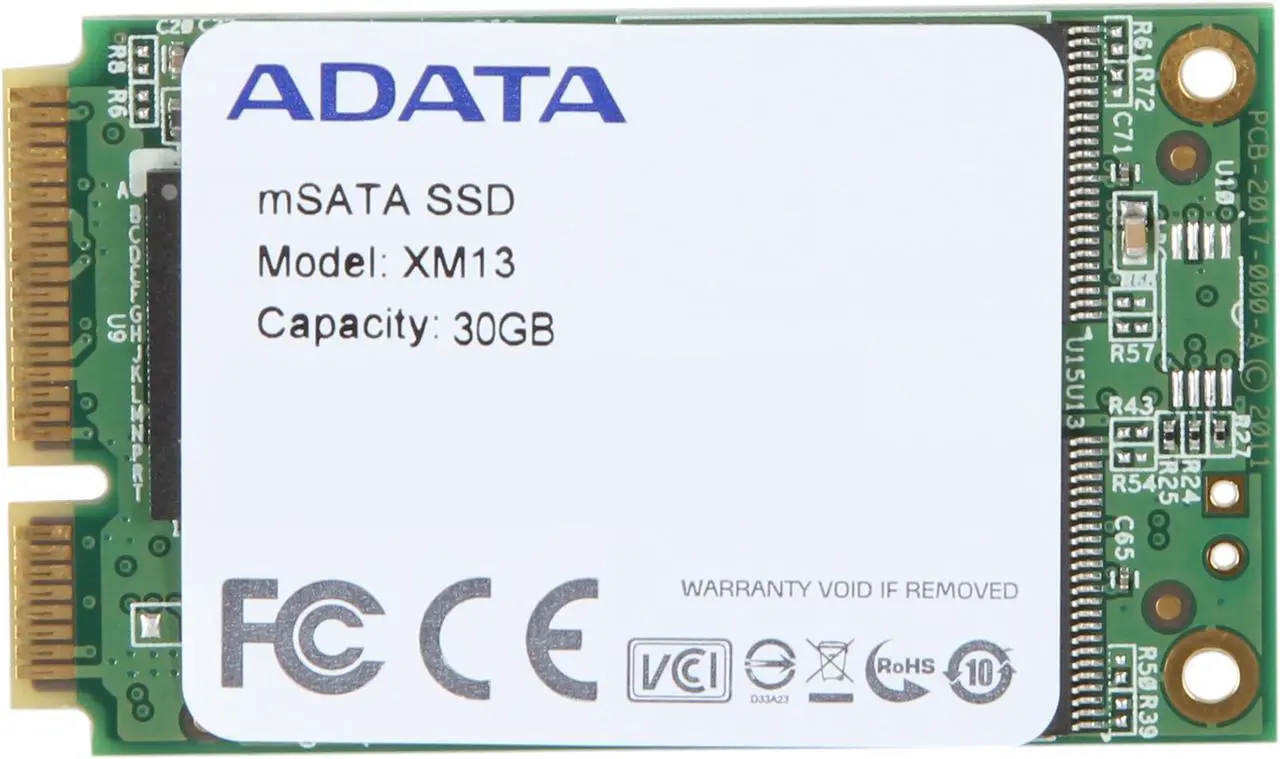 ADATA XM13 30GB Mini-SATA (mSATA) MLC Internal Solid State Drive (SSD ...