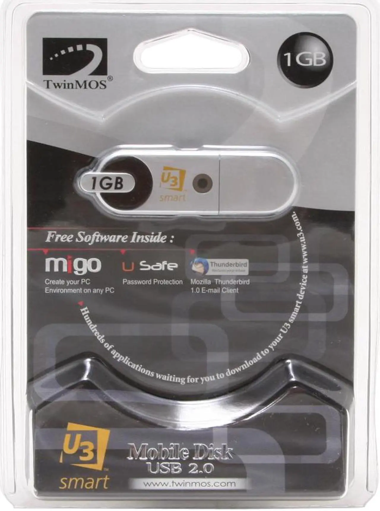 TwinMOS Mobile Disk U3 1GB Flash Drive (USB2.0 Portable) - Newegg.com