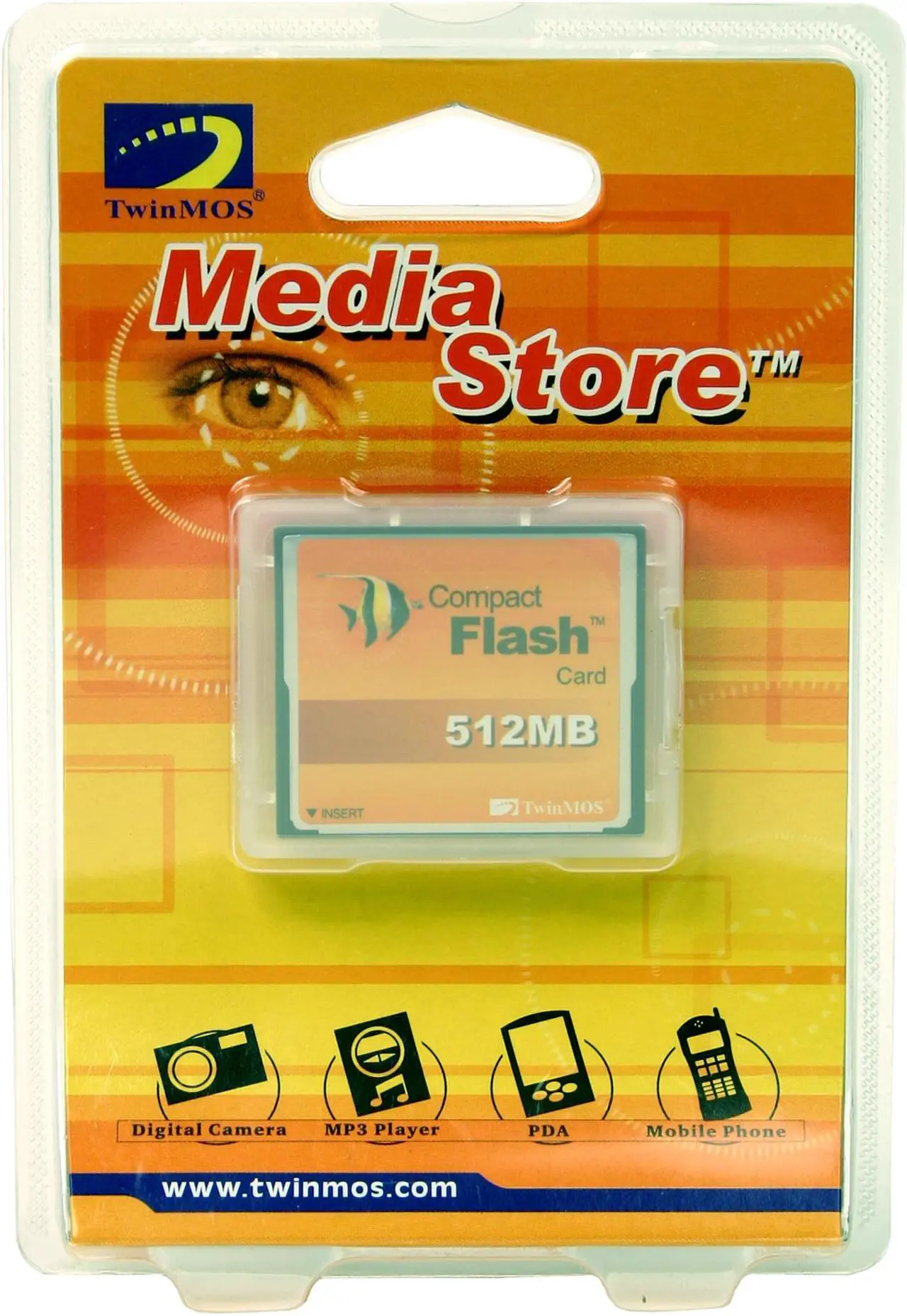 Open Box: TwinMOS 512MB Compact Flash (CF) Flash Media Model FCF512S ...