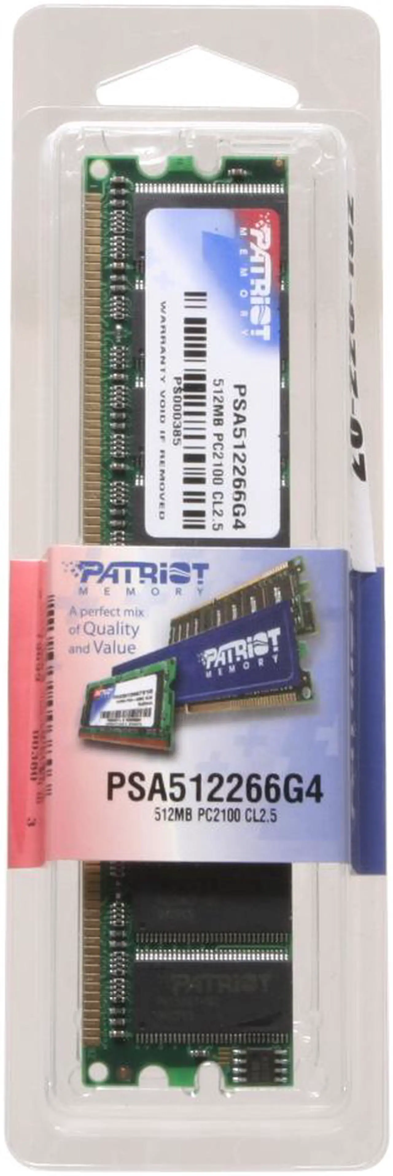 Patriot Memory 512MB 184-Pin DDR SDRAM DDR 266 (PC 2100) Memory for Apple Desktop Model ...