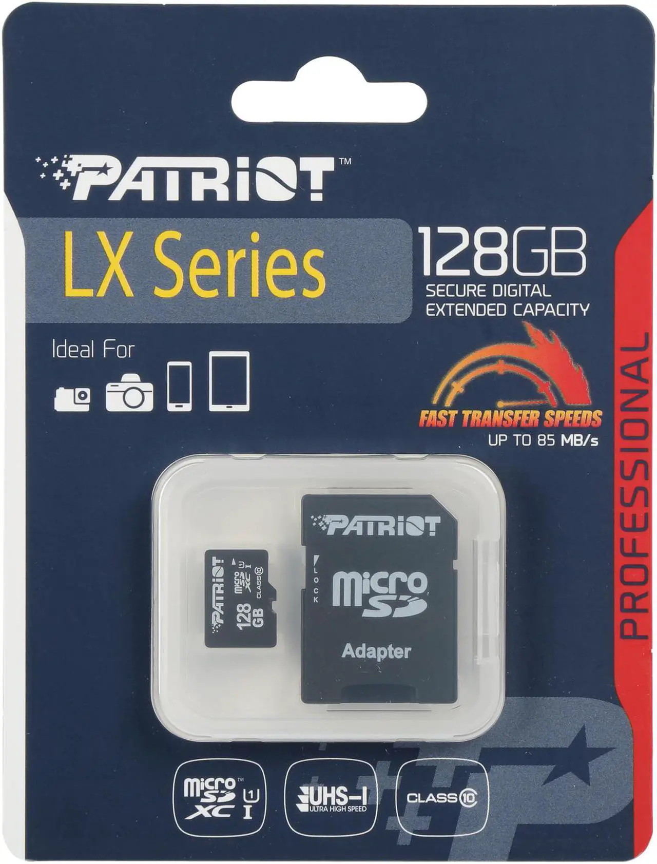 Patriot Memory 128GB LX Series microSDXC UHS-I/U1 Class 10 Memory Card ...