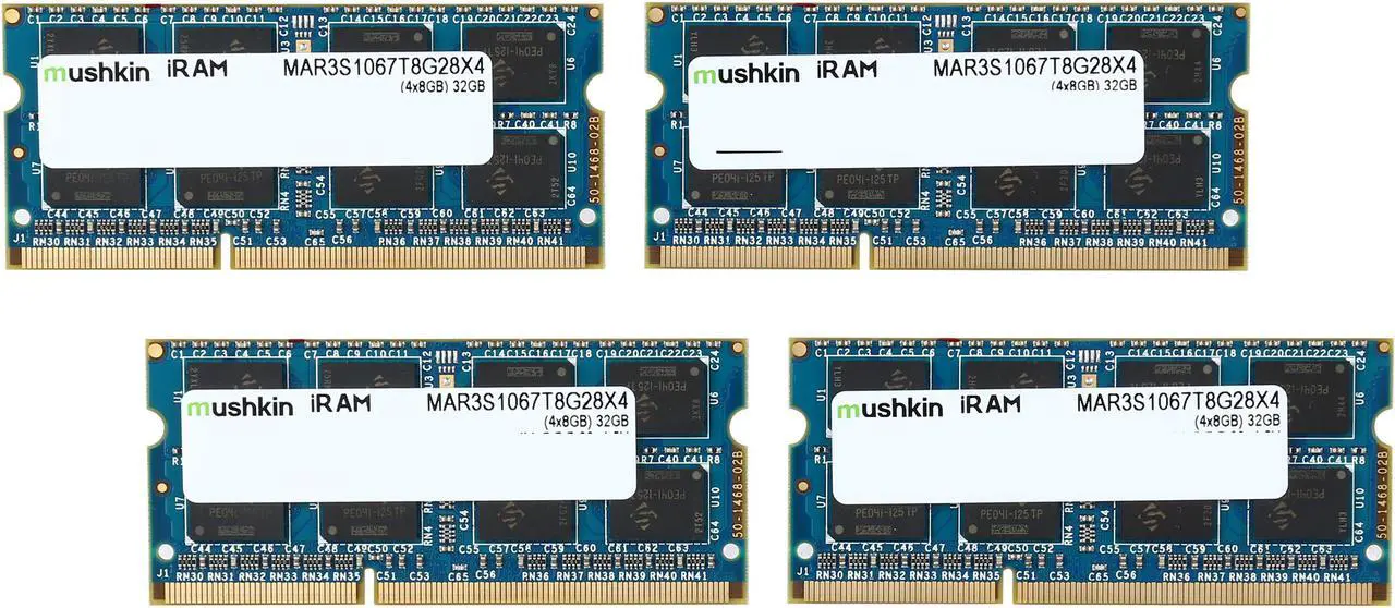 Mushkin Enhanced iRam 32GB (4 x 8GB) 204-Pin DDR3 SO-DIMM DDR3 1066 ...