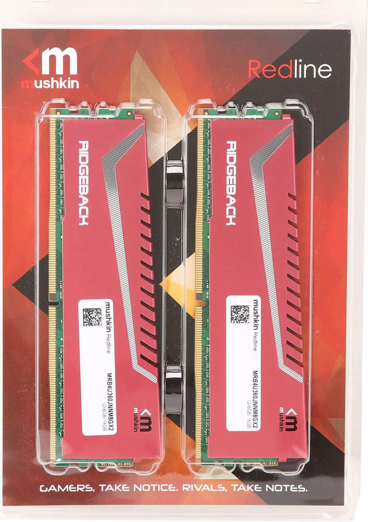 Mushkin Enhanced Redline 16GB (2 x 8GB) DDR4 3600 (PC4 28800) Desktop ...