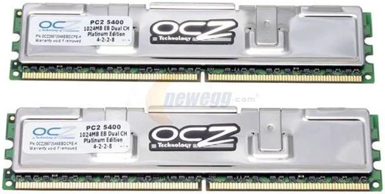 OCZ Platinum Enhanced Bandwidth 2GB (2 x 1GB) DDR2 667 (PC2 5400) Dual ...