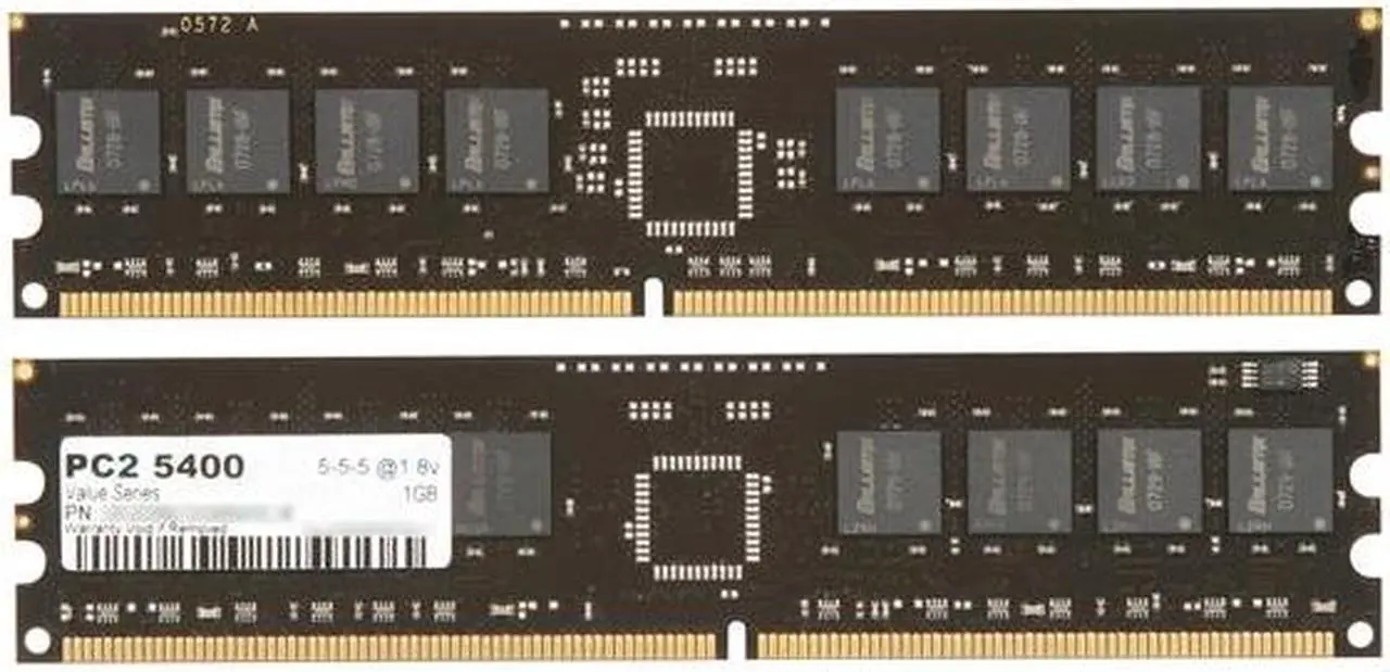 OCZ Value Series 2GB (2 x 1GB) DDR2 667 (PC2 5400) Dual Channel Kit ...
