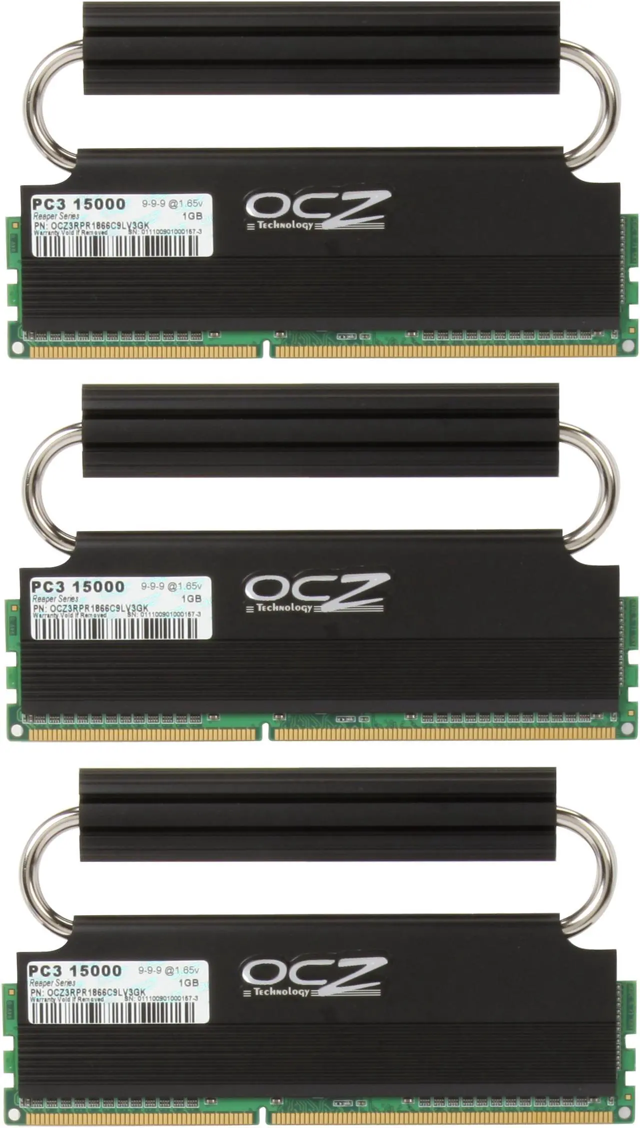 OCZ Reaper HPC 3GB (3 x 1GB) DDR3 1866 (PC3 15000) Triple Channel Kit ...