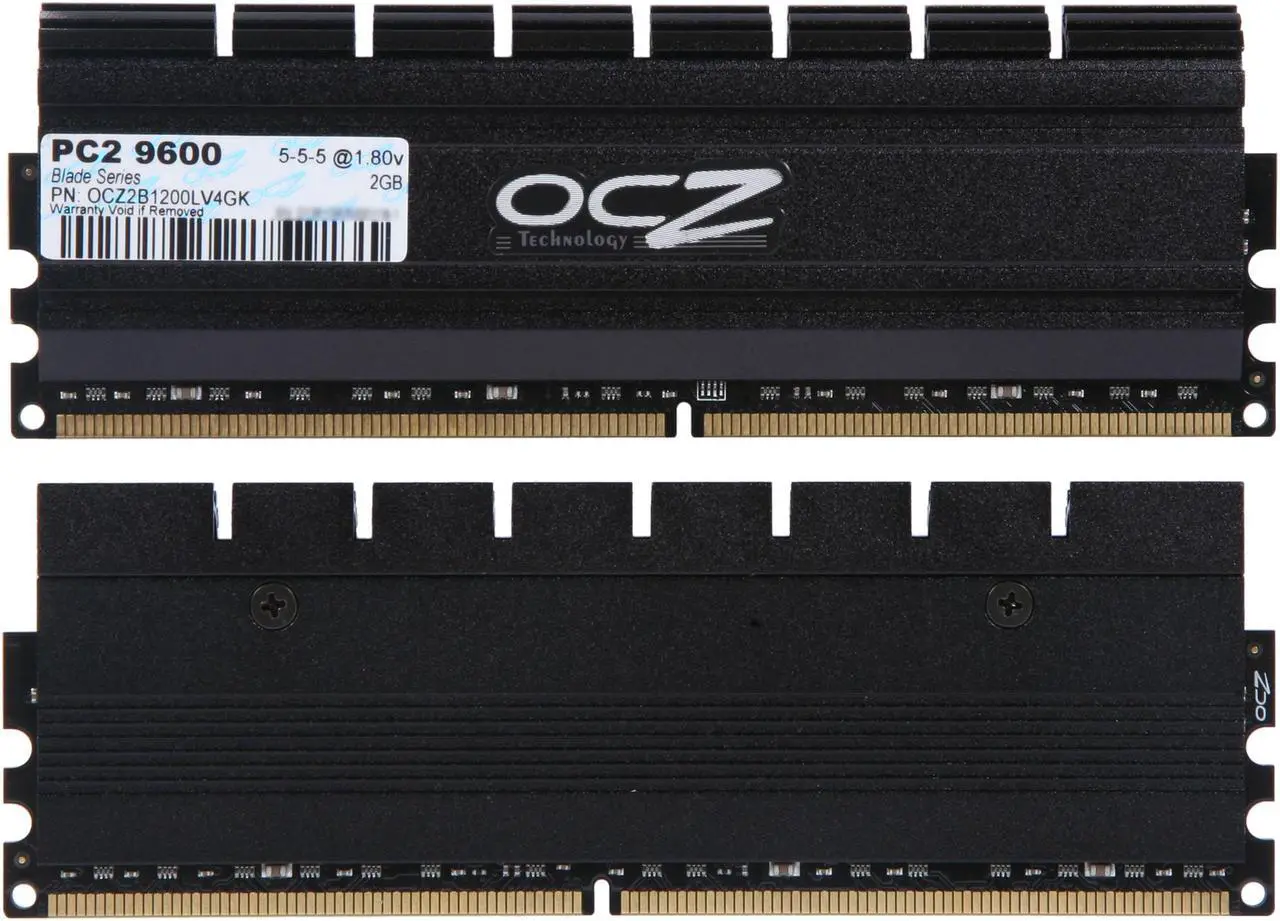 OCZ Blade Series 4GB (2 x 2GB) DDR2 1200 (PC2 9600) Low Voltage Desktop ...