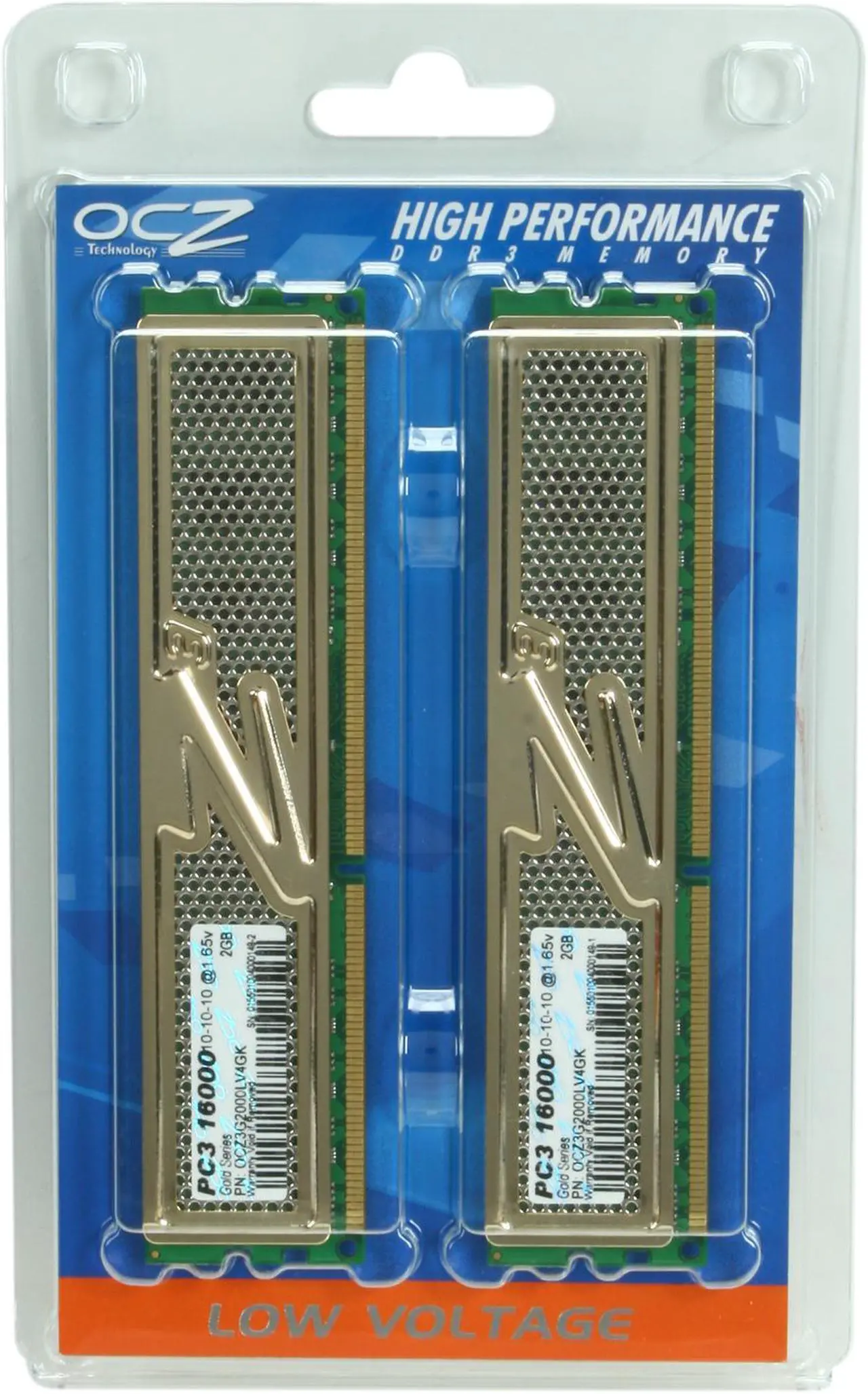 OCZ Gold 4GB (2 x 2GB) DDR3 2000 (PC3 16000) Desktop Memory Model ...