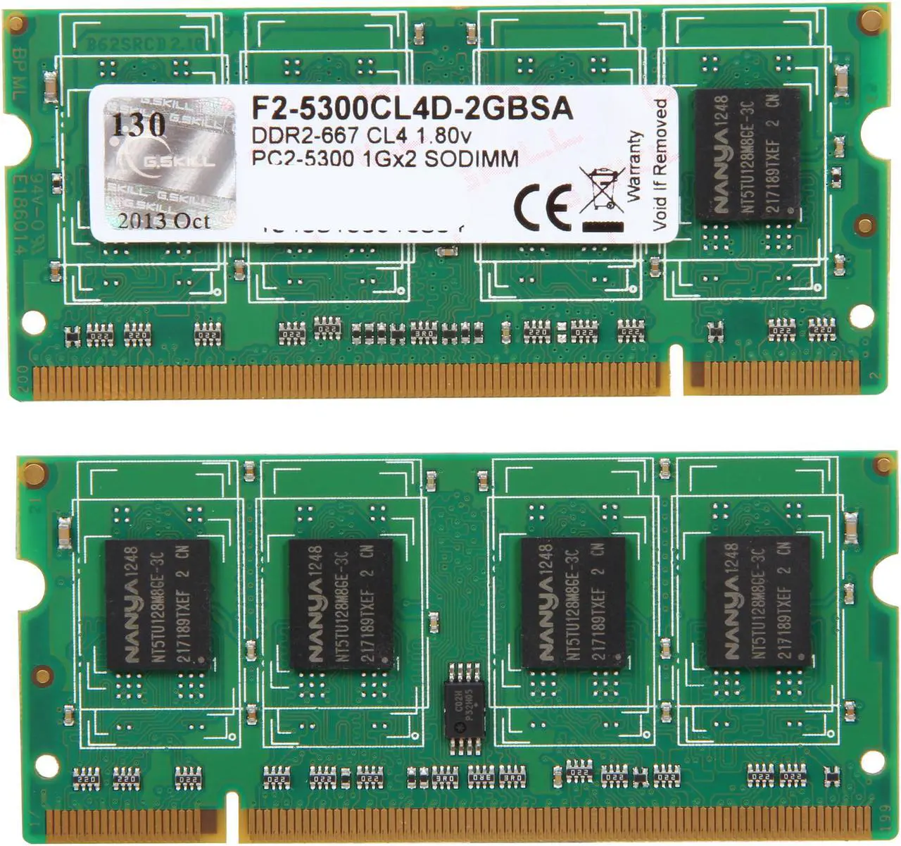 G.SKILL 2GB (2 x 1GB) 200-Pin DDR2 SO-DIMM DDR2 667 (PC2 5300) Dual ...