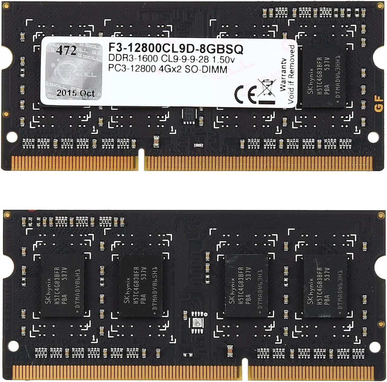 G.SKILL 8GB (2 x 4GB) 204-Pin DDR3 SO-DIMM DDR3 1600 (PC3 12800) Laptop Memory Model F3 ...